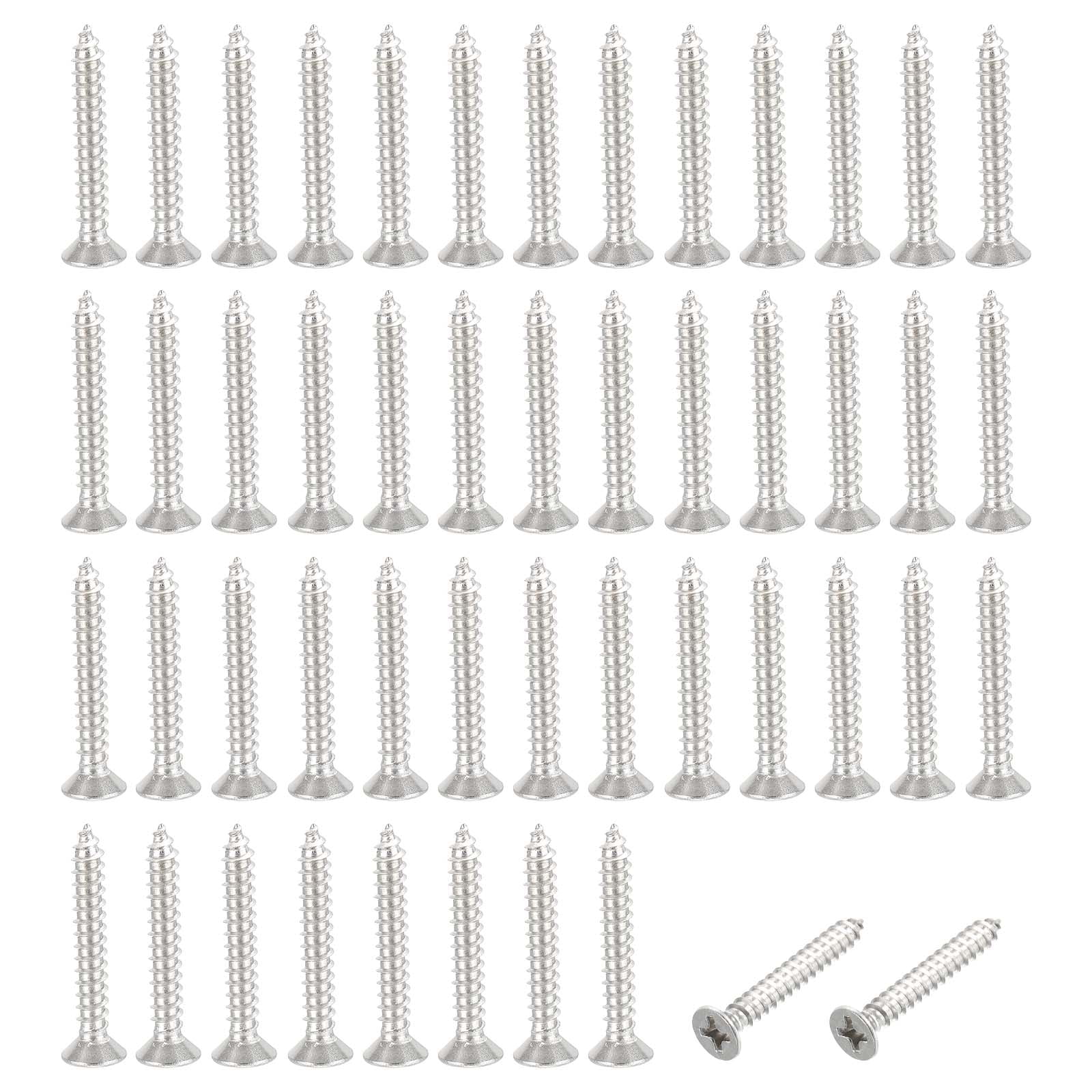 Uxcell Flat Head Sheet Metal Screws, less Steel Phillips Drive Self Tapping Wood Screws for ...