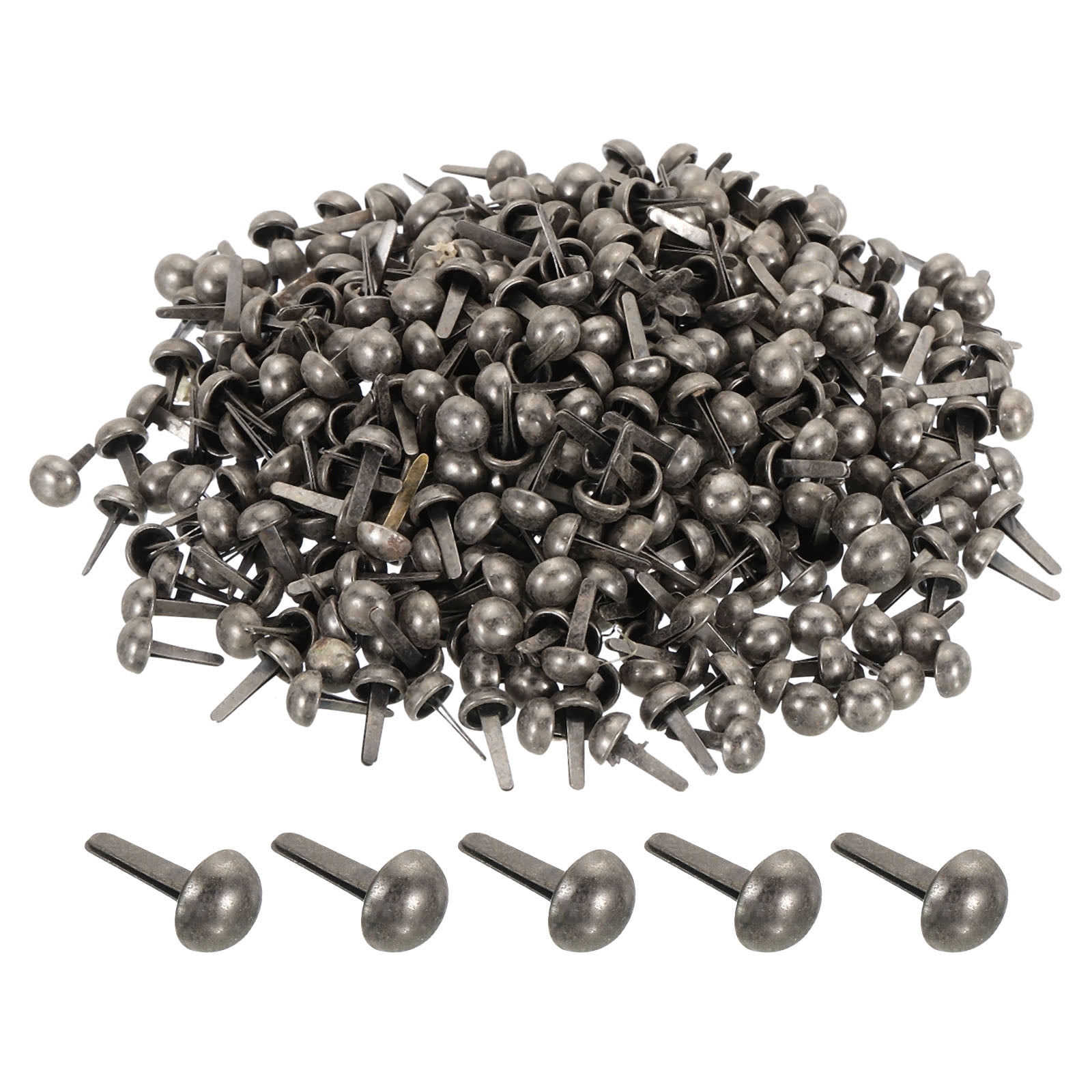 Uxcell 6x12mm Mini Brads Round Paper Fasteners Crafting Accessories ...