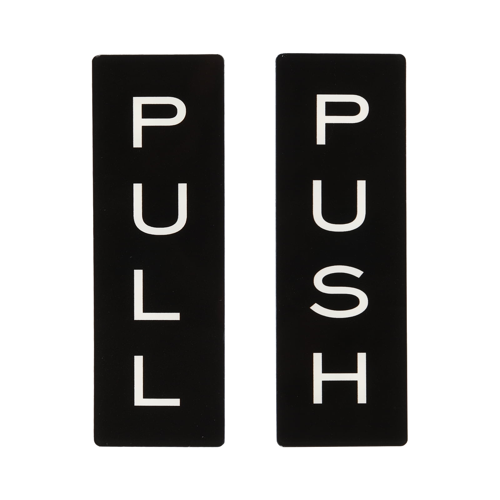 Uxcell 6x2" Push Pull Door Sign, 1 Pairs Acrylic Self-Adhesive Back ...