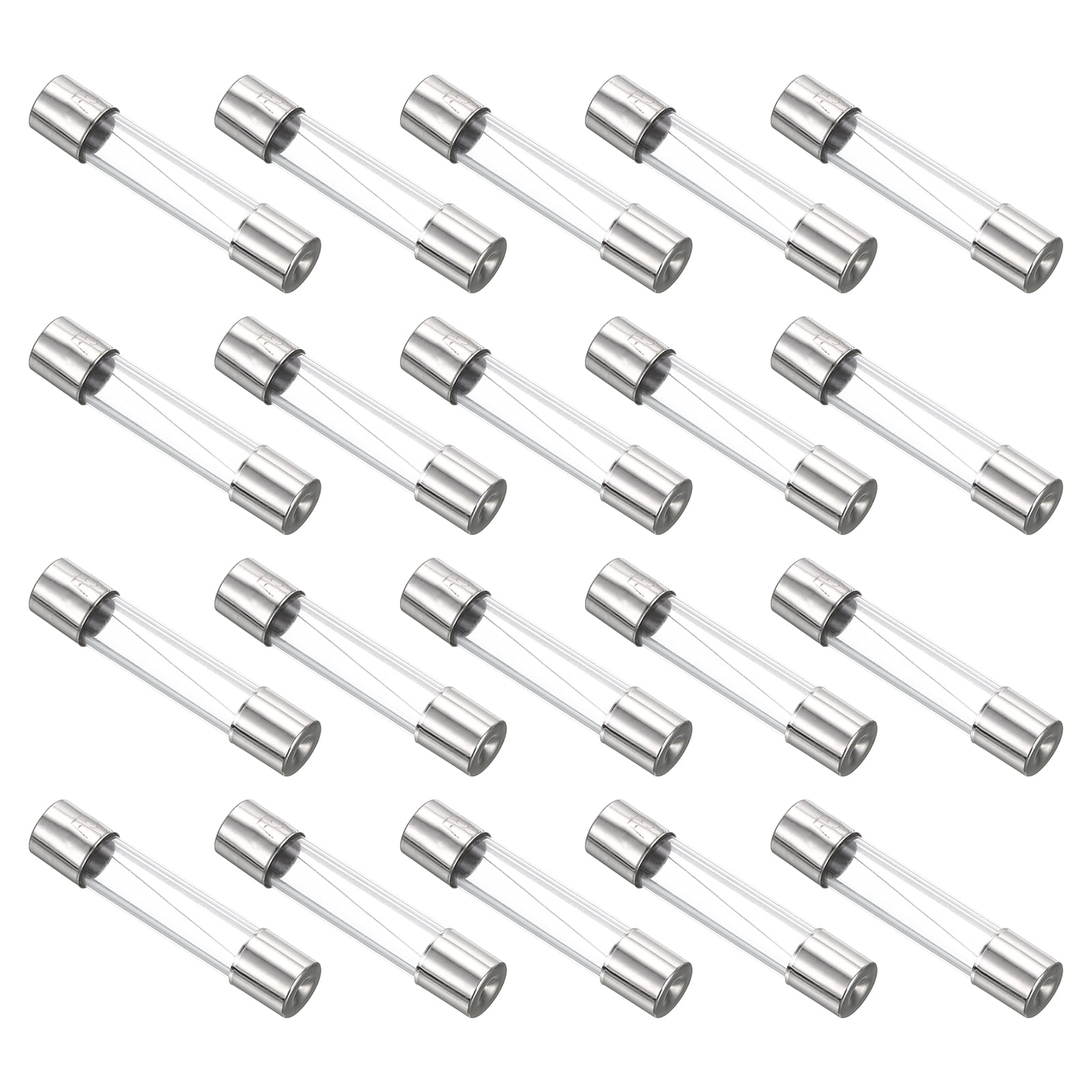 Uxcell 6x30mm Fast-Blow Glass Fuses Kit, 50 Pack 250V 1A 2A 3A 4A 5A 6A ...