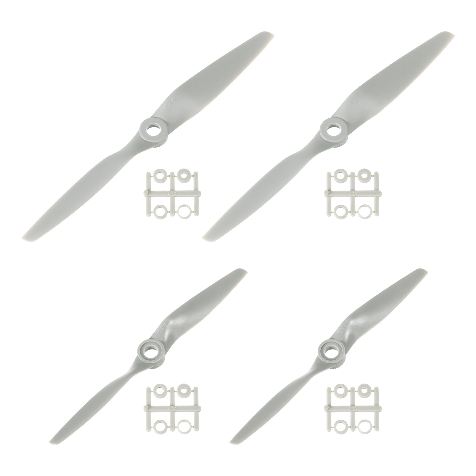 Uxcell 6x4" 5x5" Propeller RC Propellers 2 Vane Blades Props Grey with ...