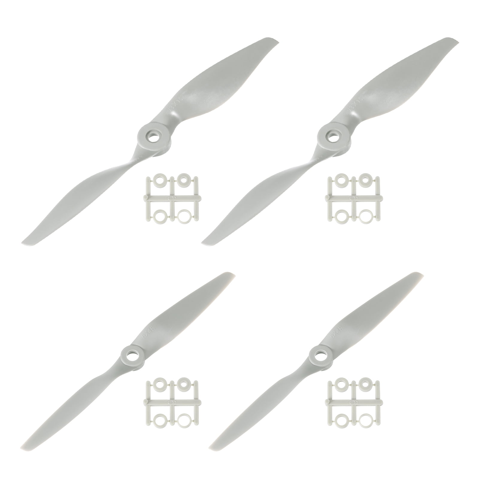 Uxcell 6x4" 8x6" Propeller RC Propellers 2 Vane Blades Props Grey with ...