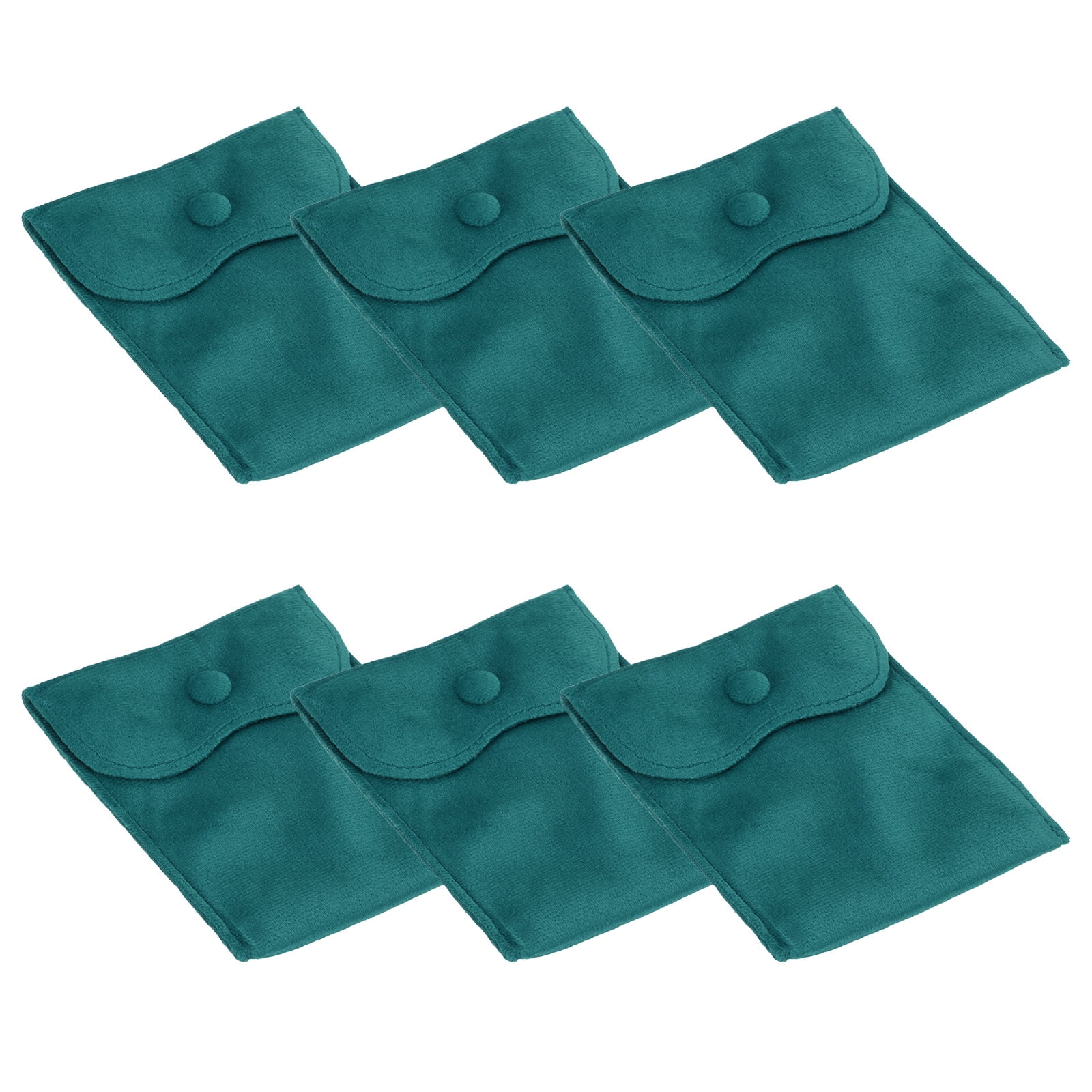 Uxcell 6x4 Inch Velvet Jewelry Pouches, Gift Bags with Snap Button for ...