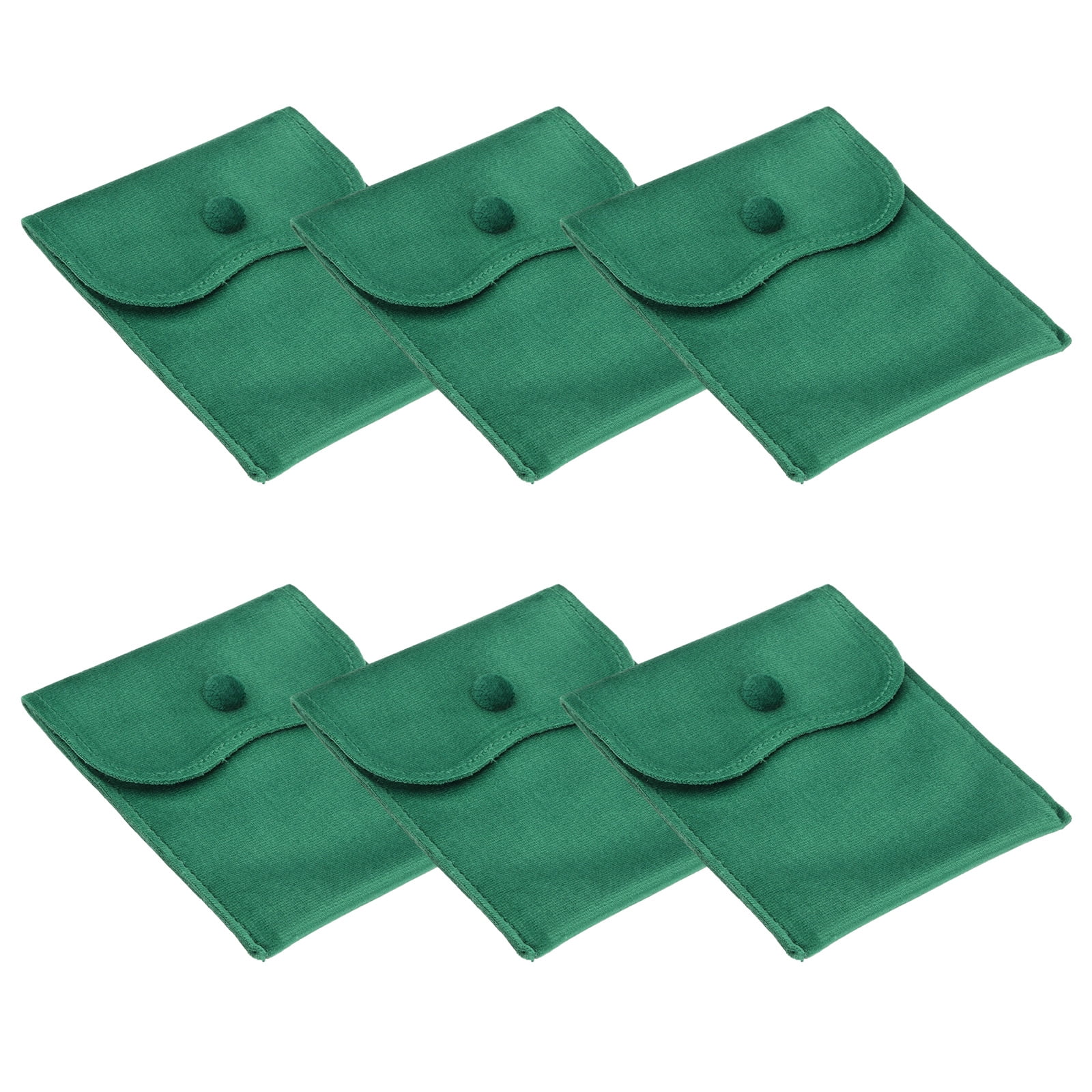 Uxcell 6x4 Inch Velvet Jewelry Pouches, Gift Bags with Snap Button for ...