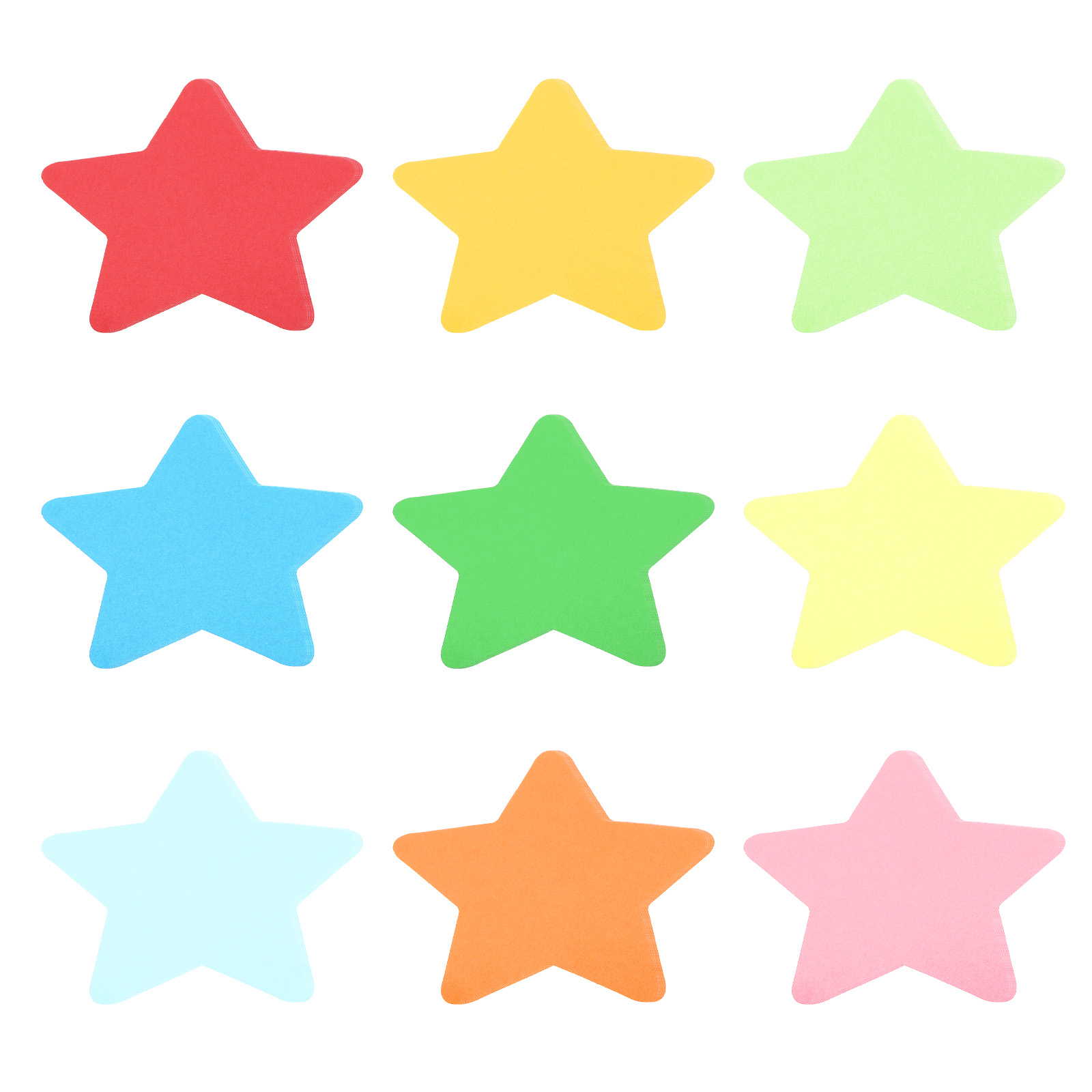 Uxcell 6x6"Cutouts Paper, 36Pcs Stars Assorted Color Cut Outs Paper for ...