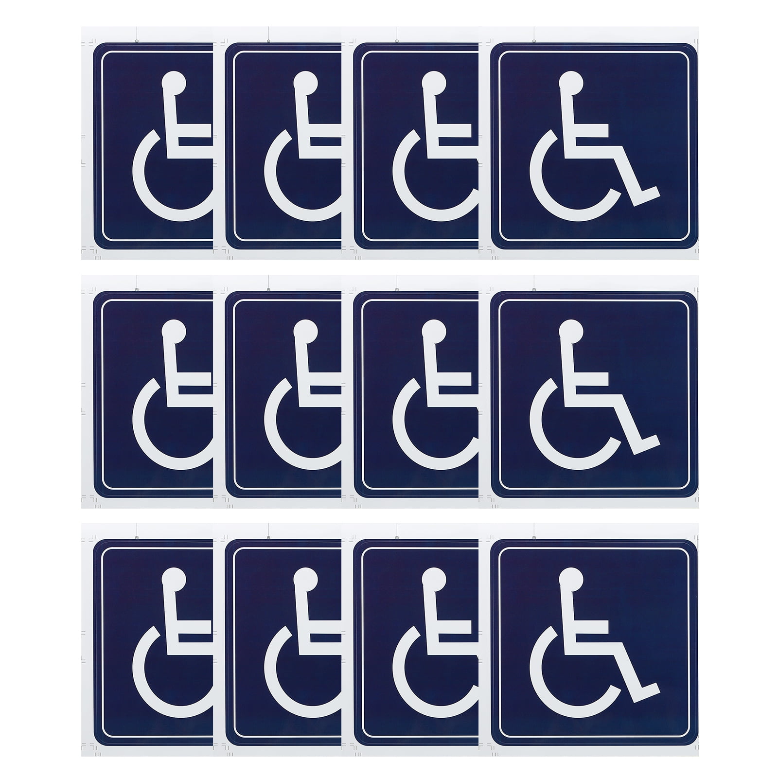 Uxcell 6x6 Inch Handicap Sign Stickers, Vinyl Accessible Sign Disabled ...
