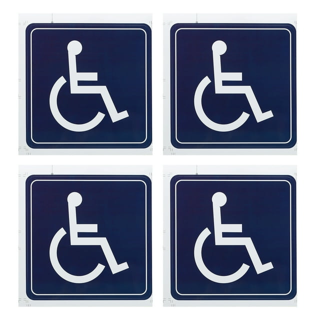 Uxcell 6x6 Inch Handicap Sign Stickers, Vinyl Accessible Sign Disabled ...