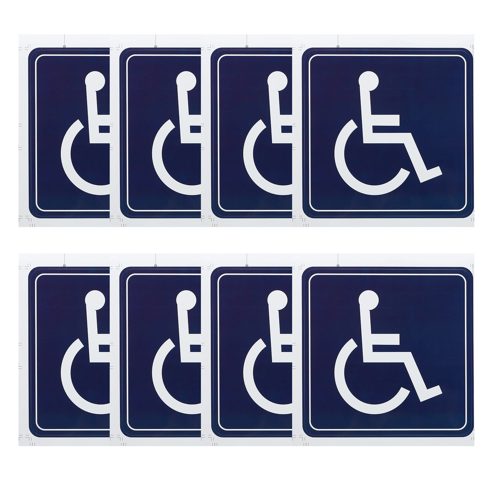 Uxcell 6x6 Inch Handicap Sign Stickers, Vinyl Accessible Sign Disabled ...