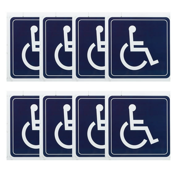 Uxcell 6x6 Inch Handicap Sign Stickers, Vinyl Accessible Sign Disabled ...