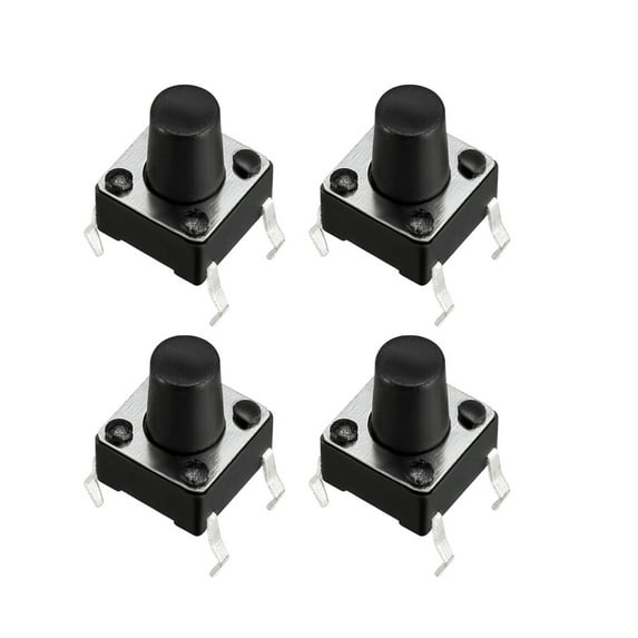 Uxcell 6x6x8mm Panel Momentary 4-Pin PCB DIP Tactile Push Button Switch ...