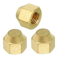 Uxcell Brass Flare Cap 1/4" Flare Female Flared Tube Fitting Nut ...