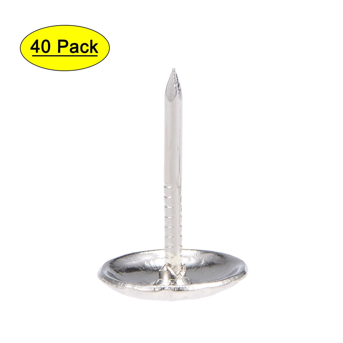 Uxcell 7/16-Inch Head Dia Round Push Pins Silver Tone Upholstery Nails ...