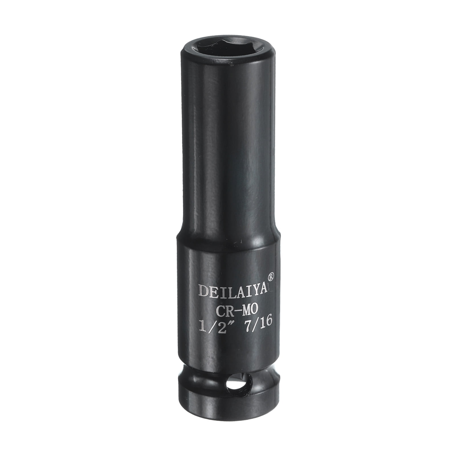 Uxcell 7/16 Inch SAE Deep Impact Socket 1/2 Inch Drive 6 Point Design ...
