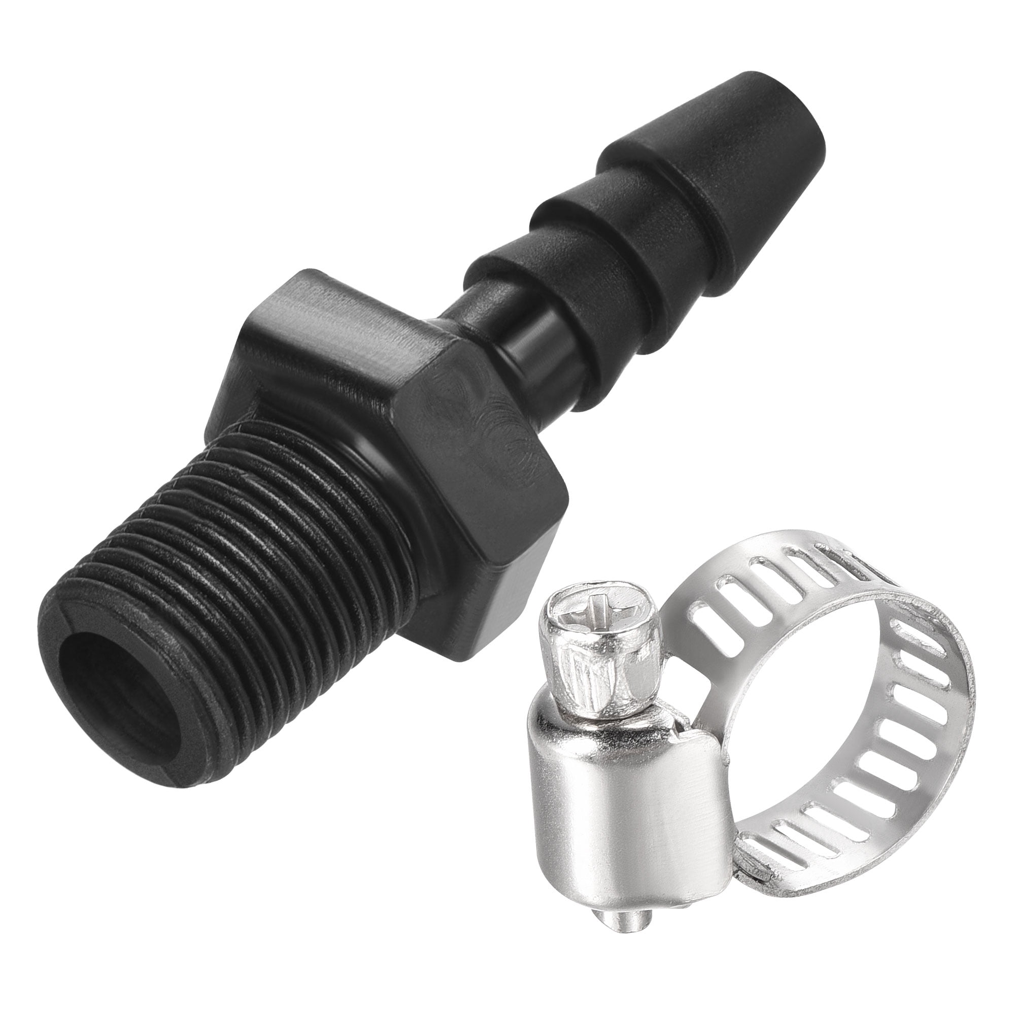 Uxcell 7.2mm Barb x 1/8NPT Male PE Hose Barb Fitting Connector with 6 ...