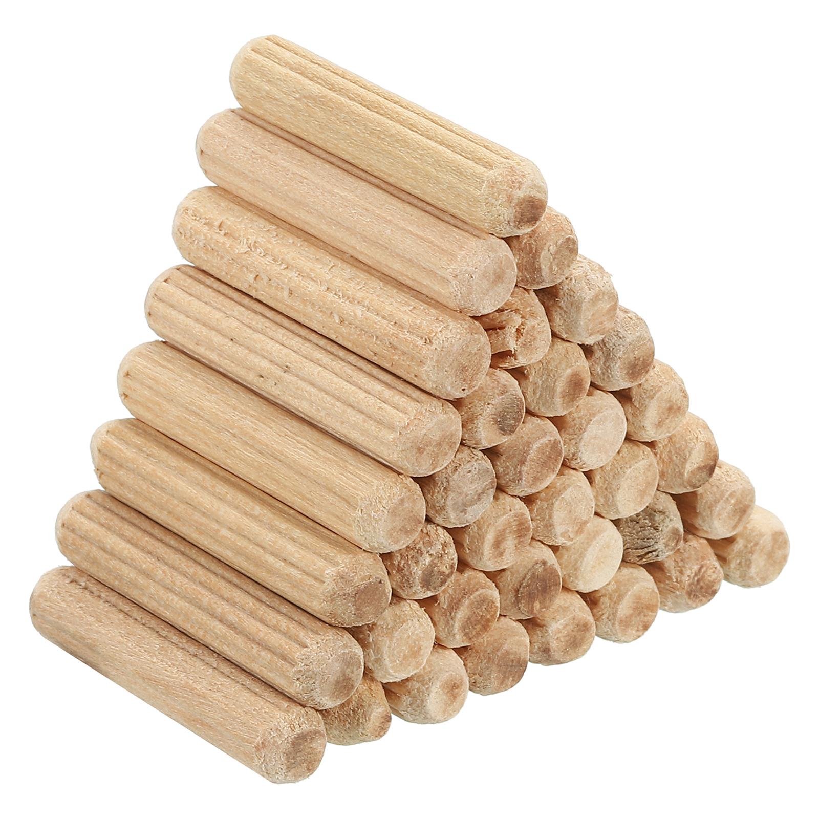 Uxcell 7/32"x1 3/16" Wood Dowel Pins,120 Pack Fluted Wooden Dowel Pin ...