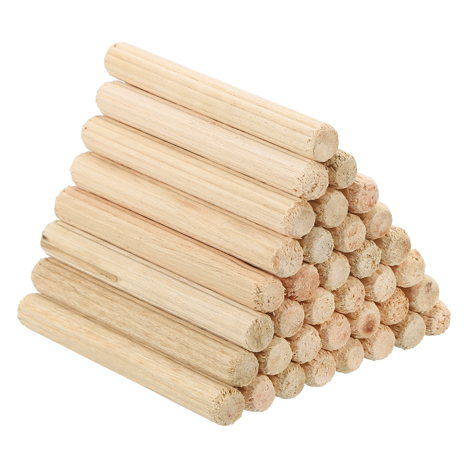 Uxcell 7/32"x1 31/32" Wood Dowel Pins,120 Pack Fluted Wooden Dowel Pin ...