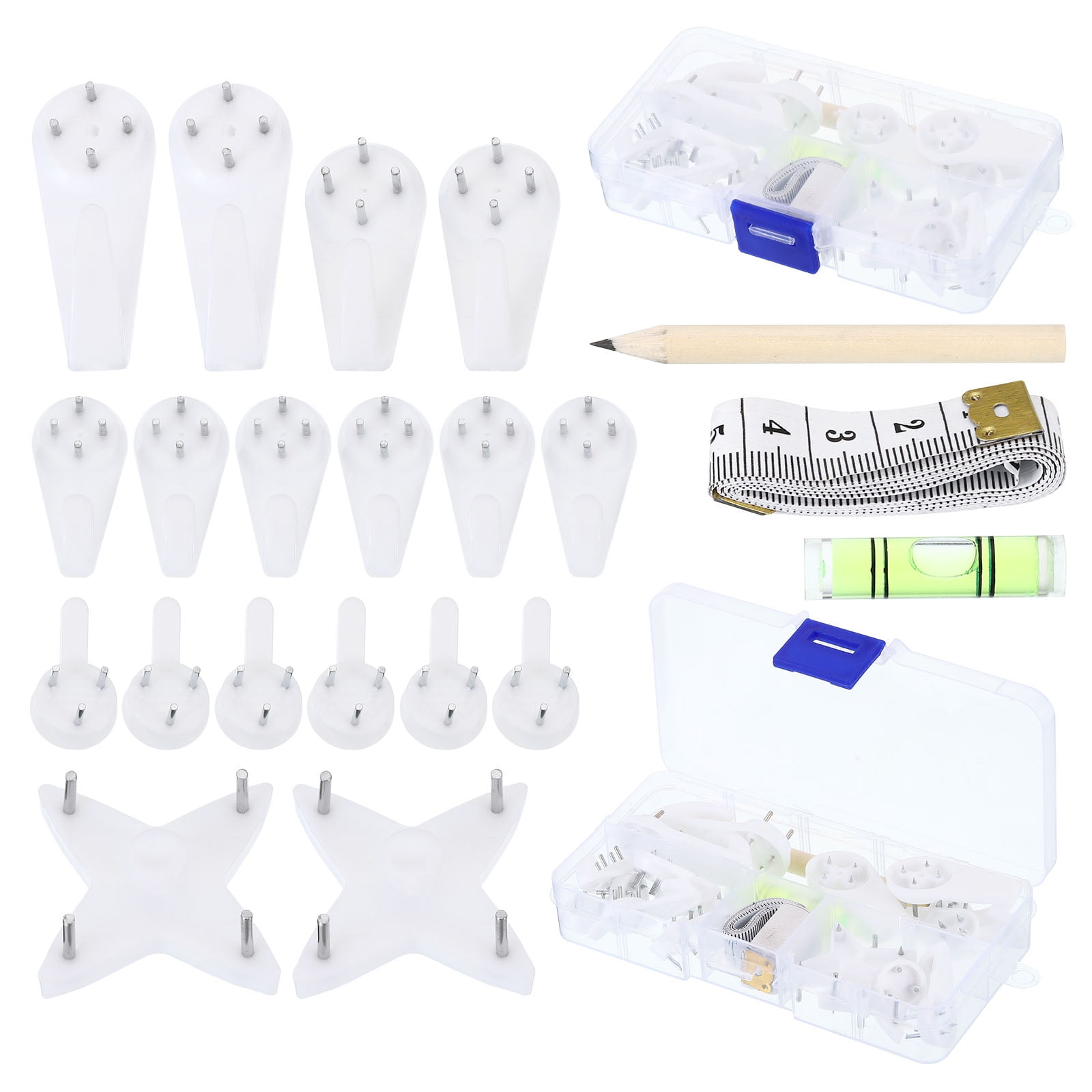 Uxcell 7-35 lbs Picture Hangers Invisible Photo Wall Hanging Hooks ...