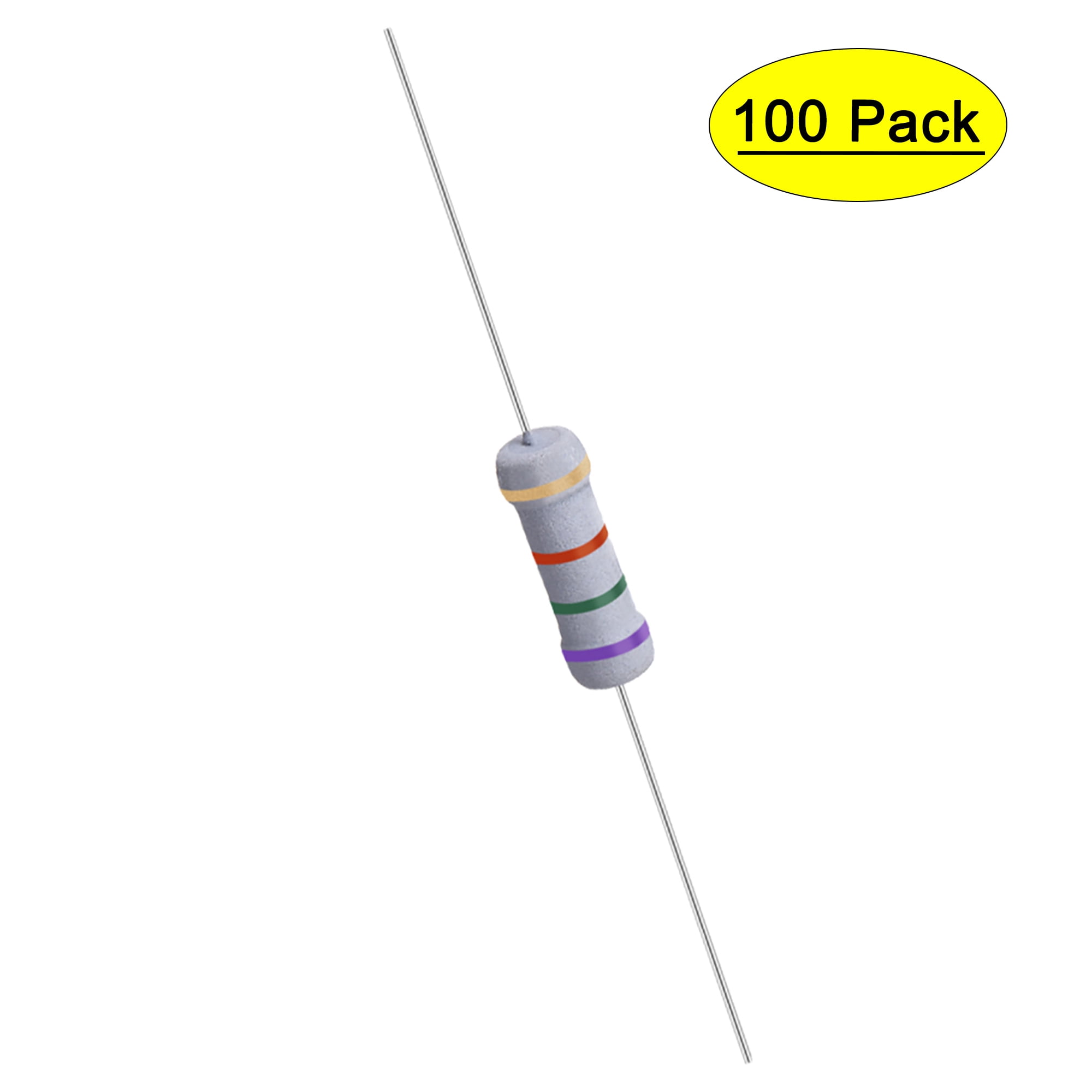 Uxcell 7.5K Ohm 1W ±5% Tolerance Axile Lead Metal Oxide Film Resistor ...