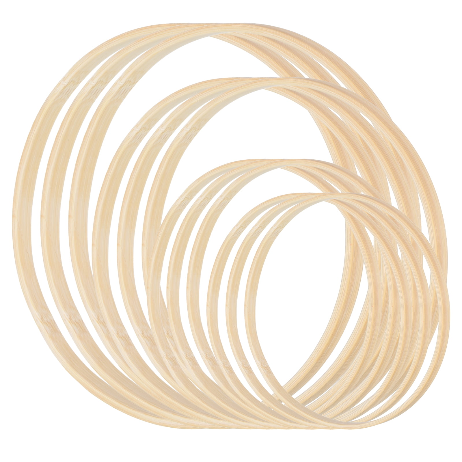 Wooden Bamboo Floral Hoops Jetec 14-Piece Wooden Bamboo Floral Hoop Set ...