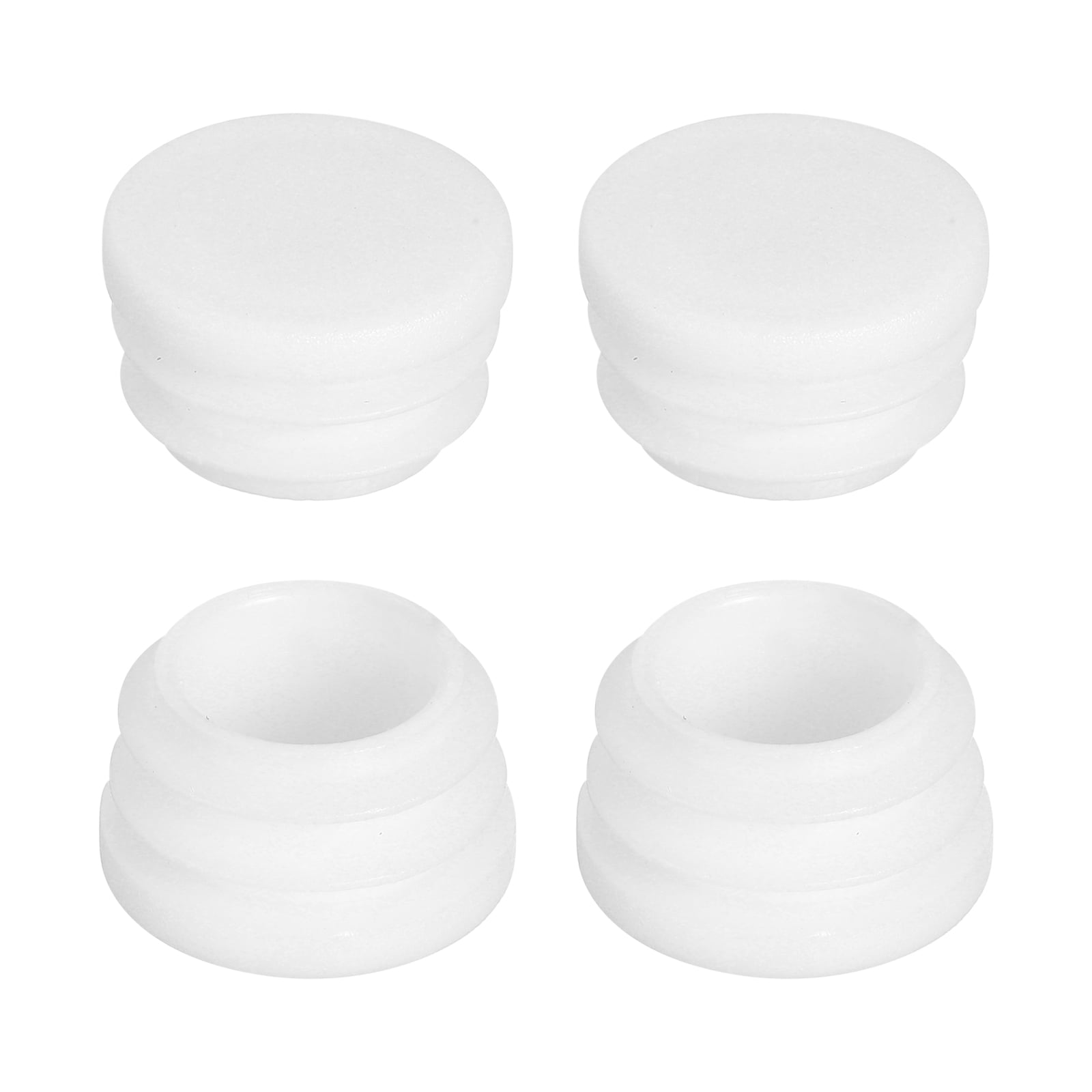Uxcell 7/8"(22mm) Round Plastic Plug, 4 Pack White End Cap Plastic Plug ...