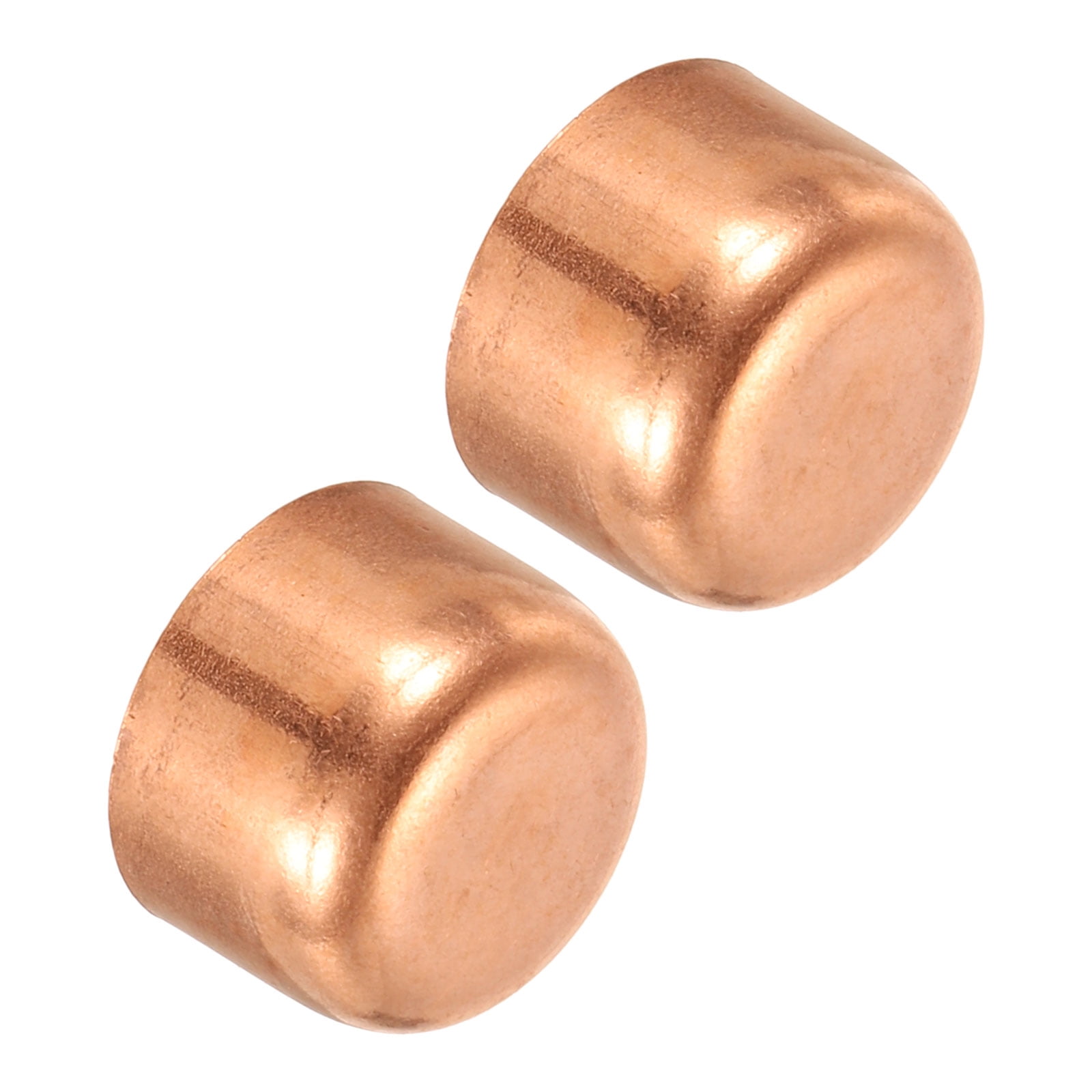 Uxcell 7/8 Inch ID Copper Pipe End Cap, 2 Pcs Copper Fitting Cap Sweat ...