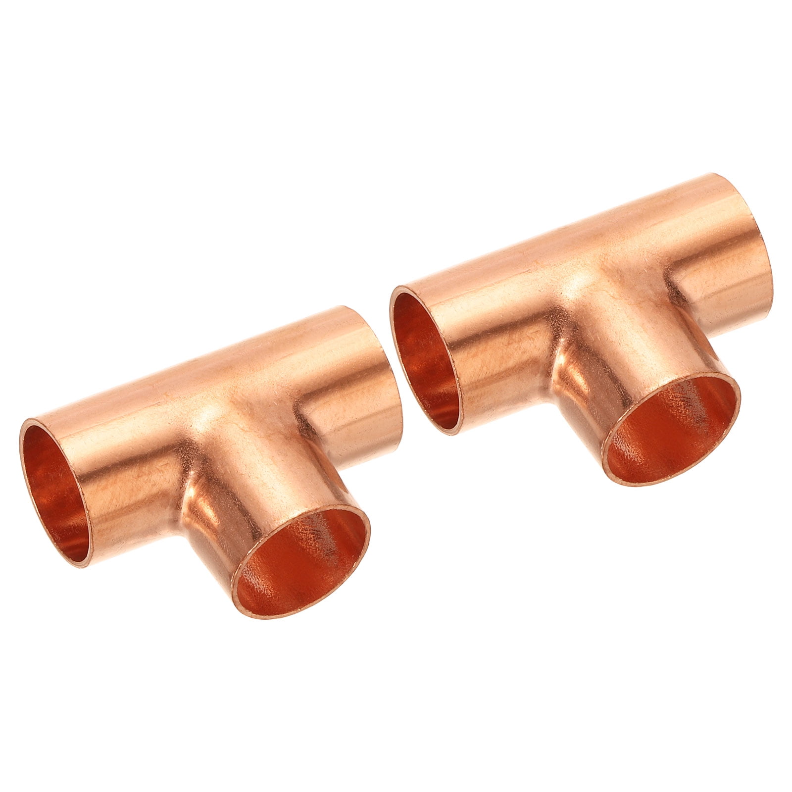 Uxcell 7/8 Inch ID Tee Copper Fitting, 2 Pack 3 Way Welding Joint ...