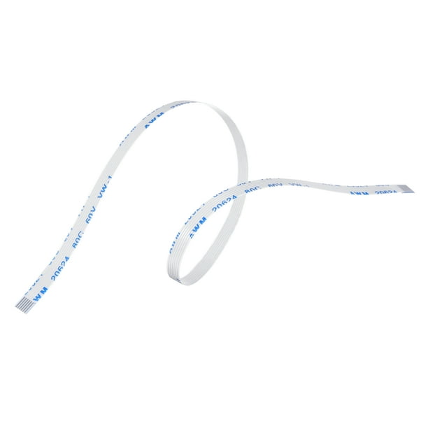 Uxcell 7.87'' 6 Pins FFC FPC Flat Flexible Cable (A Type) Plastic White ...