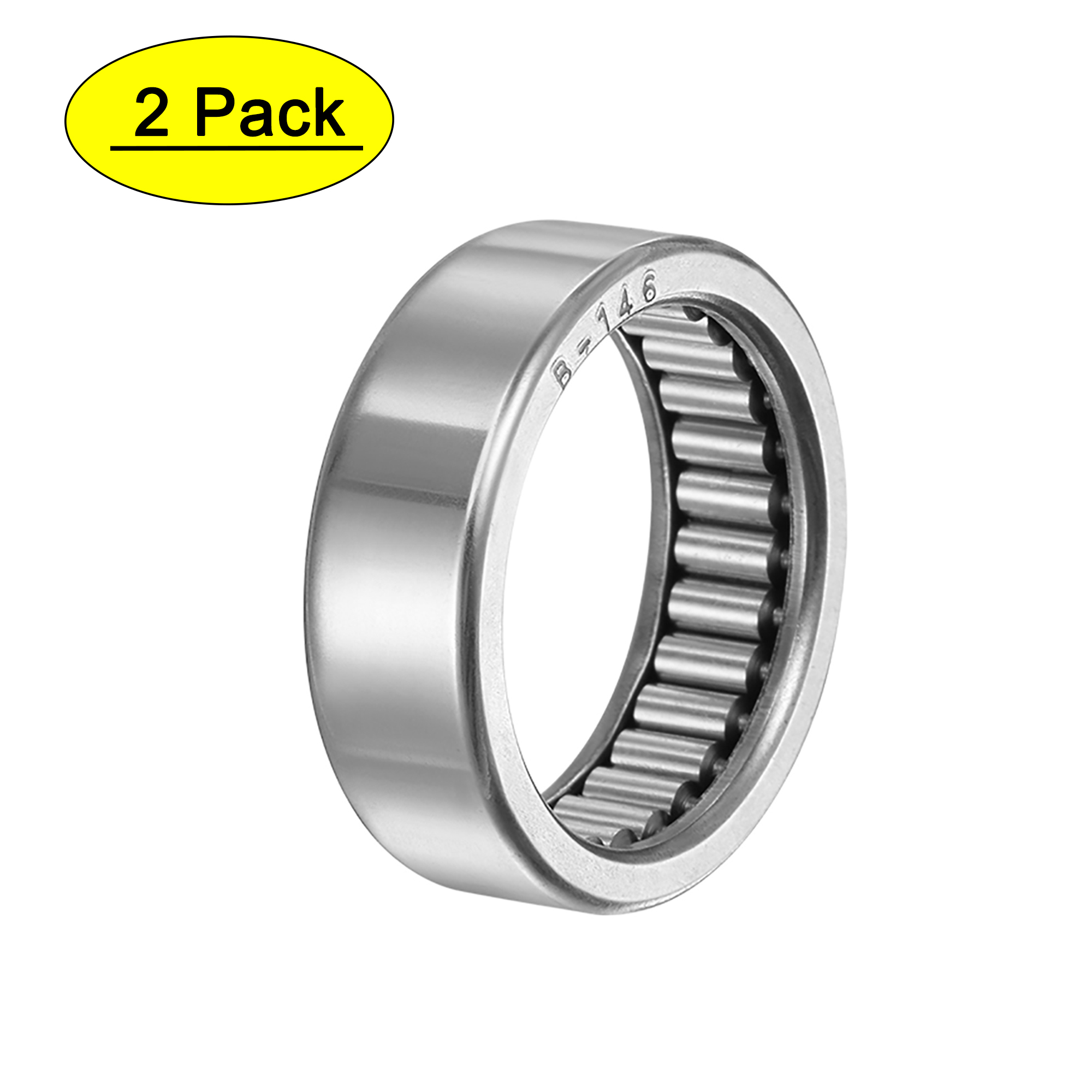 Uxcell 7/8x1-1/8x3/8" Needle Roller Bearings Full Complement Drawn Cup Chromium Steel Silver ...