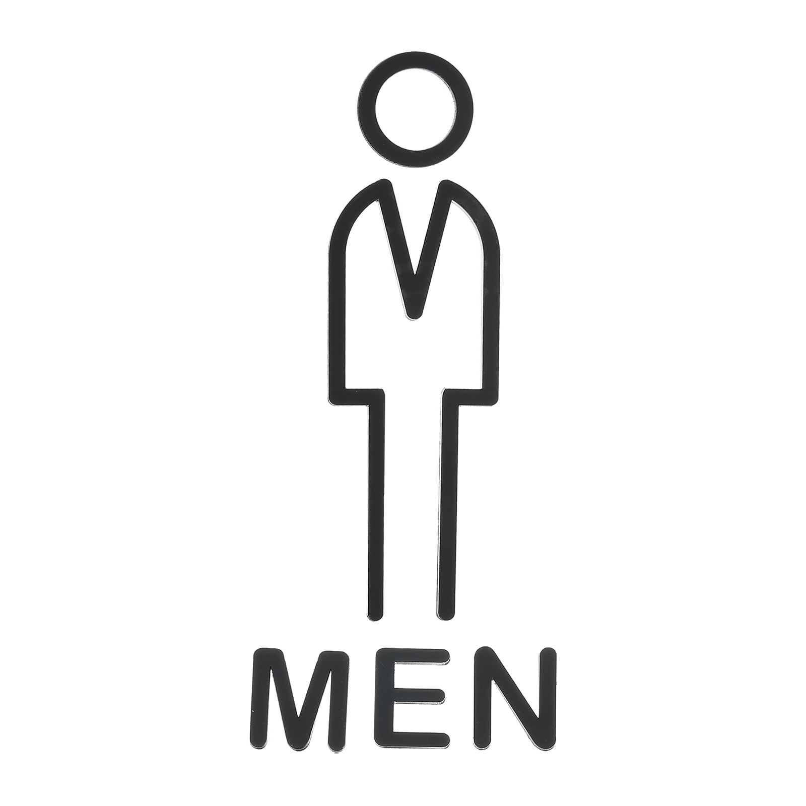 Uxcell 7.9" Bathroom Sign, 1 Pack Acrylic Men Restroom Sign Self ...