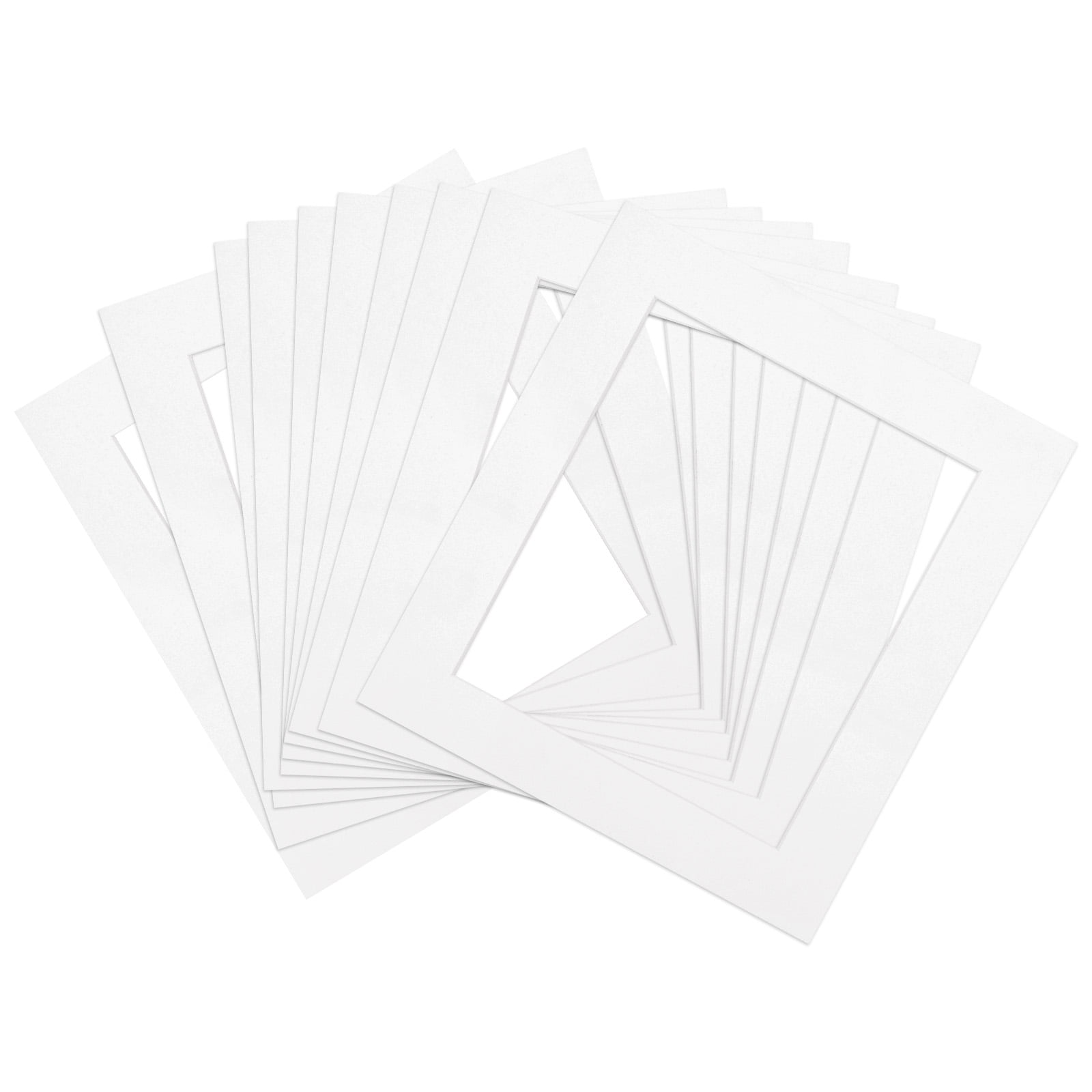 Uxcell 7.9" x 9.8" Picture Mat, Cut Frame Mattes for 6" x 8", White 25 ...