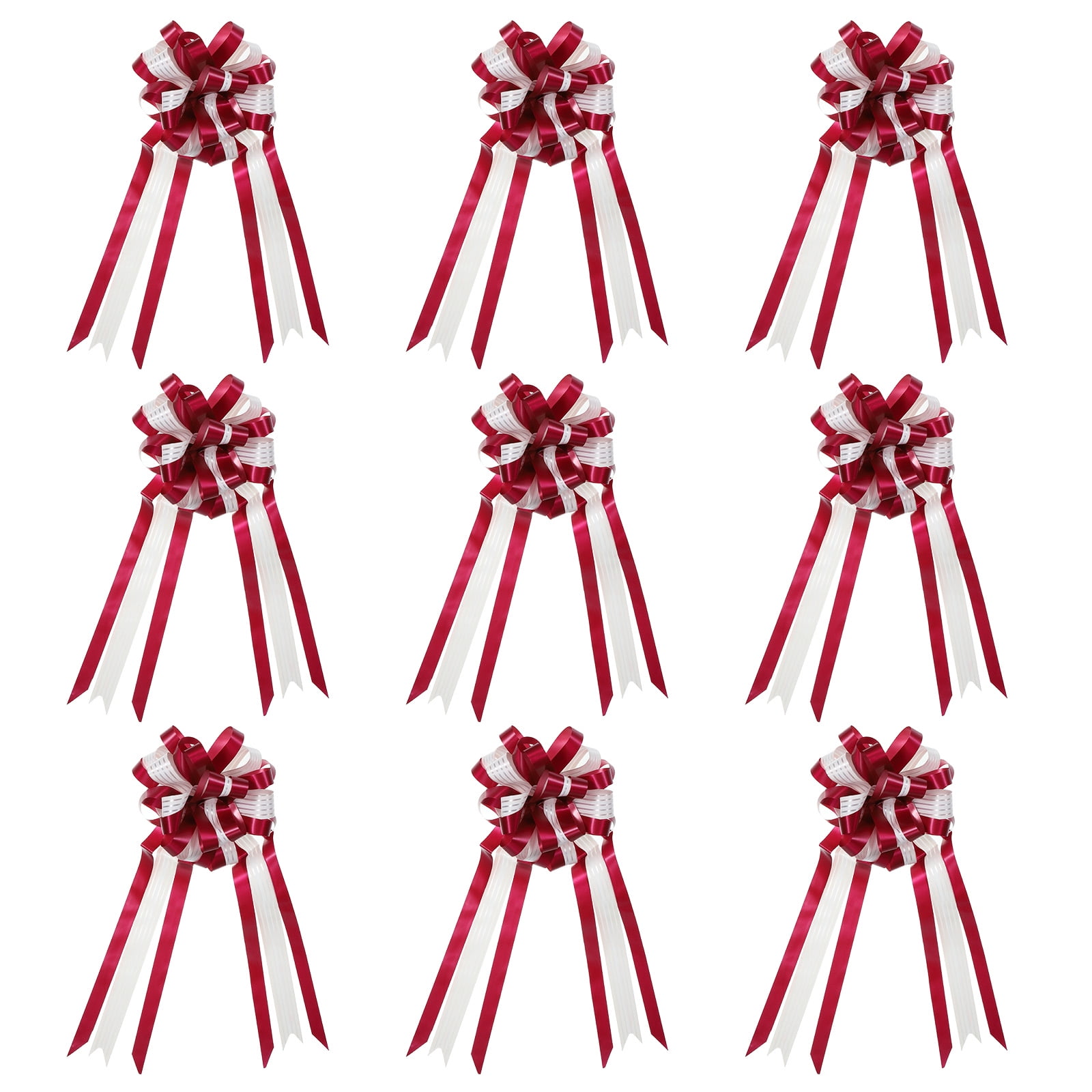 Uxcell 7" Christmas Pull Bow Baskets Present Wrapping Bows Large Flower ...