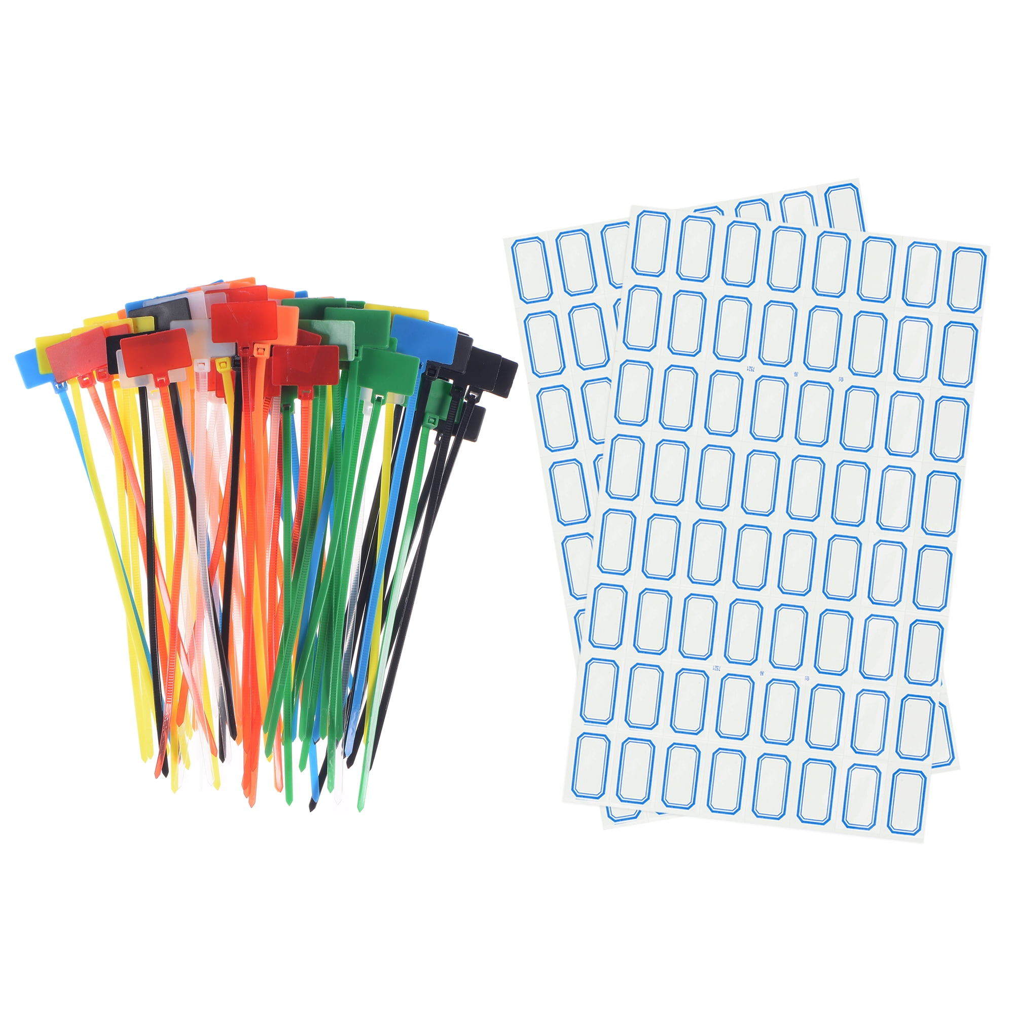 Uxcell 7 Colors Nylon Cable Ties Tags Label Marker Self-Locking for ...