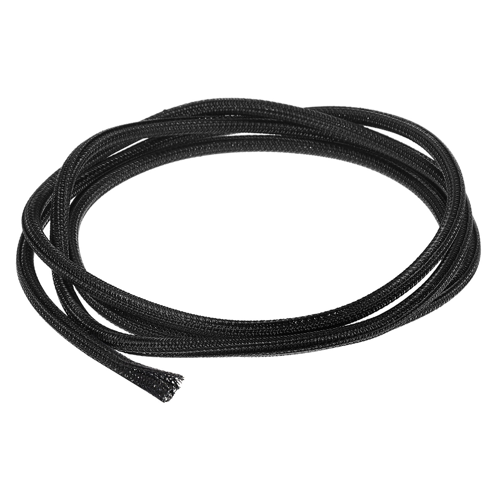 Uxcell 7 Ft - 1/4 in Expandable Braided Cable Sleeving, PET Split ...