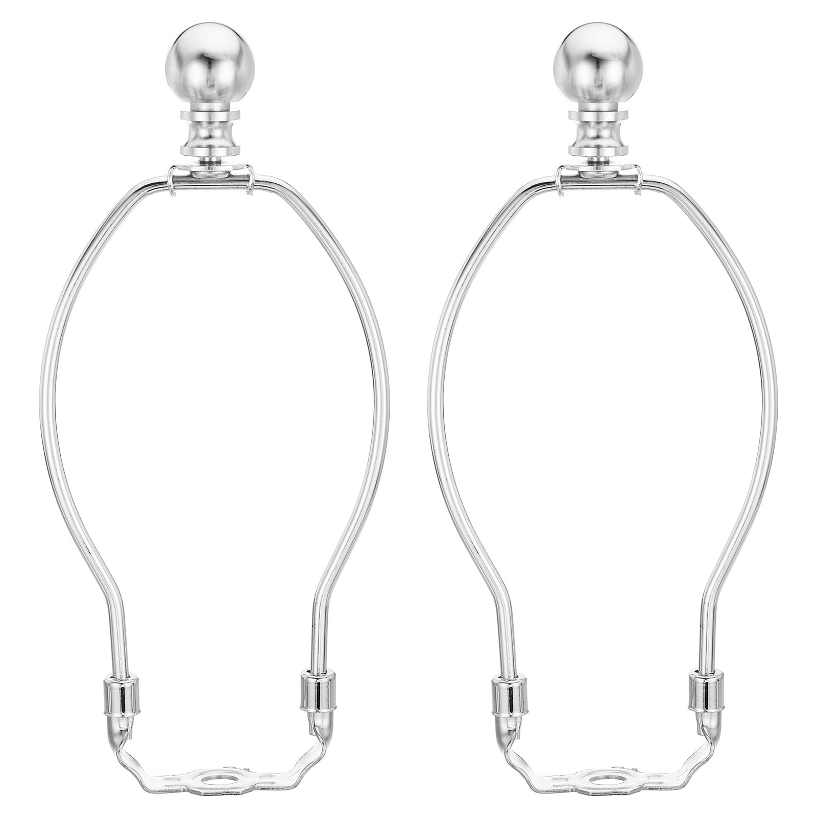Uxcell 7 Inch Lamp Harp Kit with Finial Lamp Shade Holder Chrome, 2 Set ...
