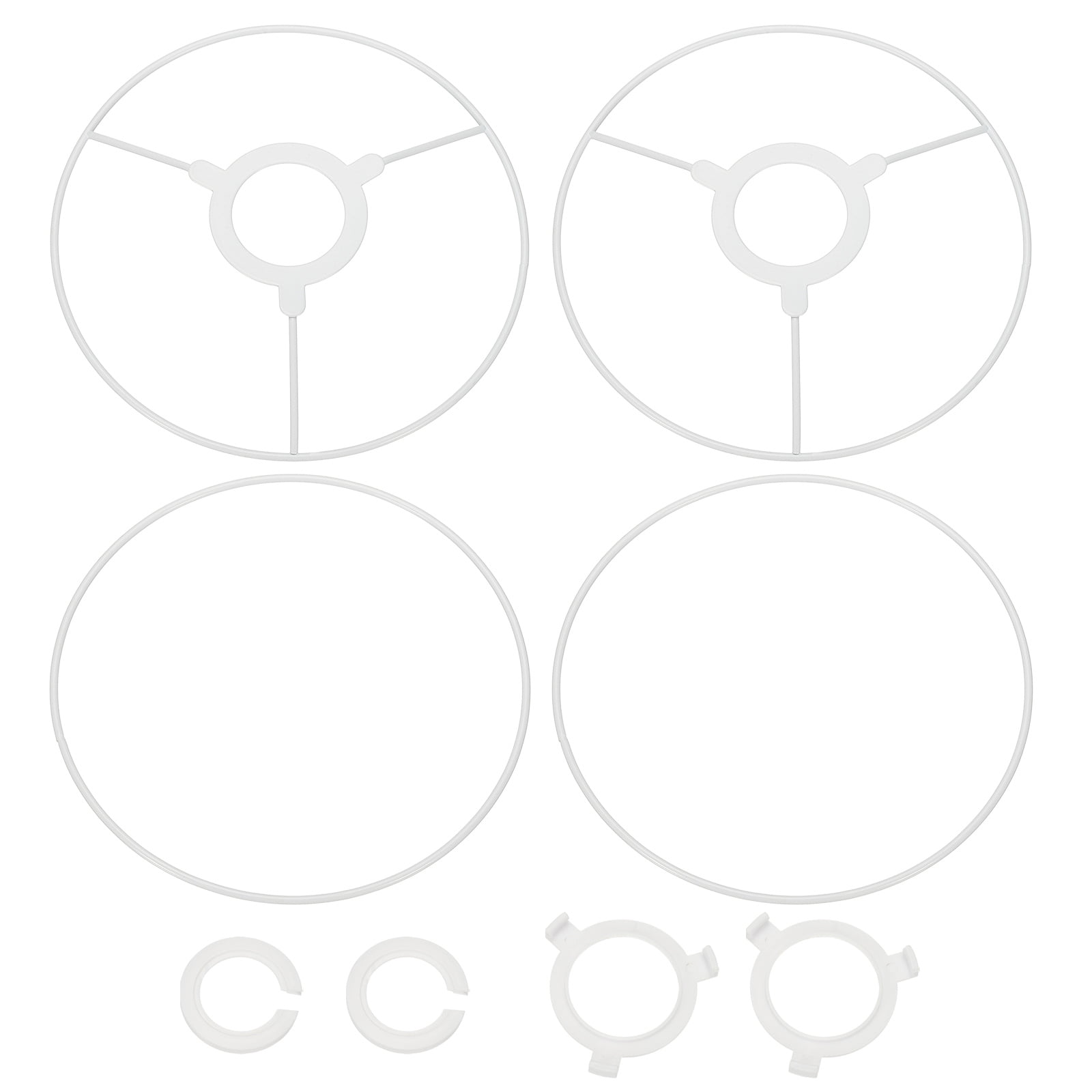 Uxcell 7 Inch Lamp Shade Ring, 2 Set Lamp Shade Frame with E27 to E26 ...