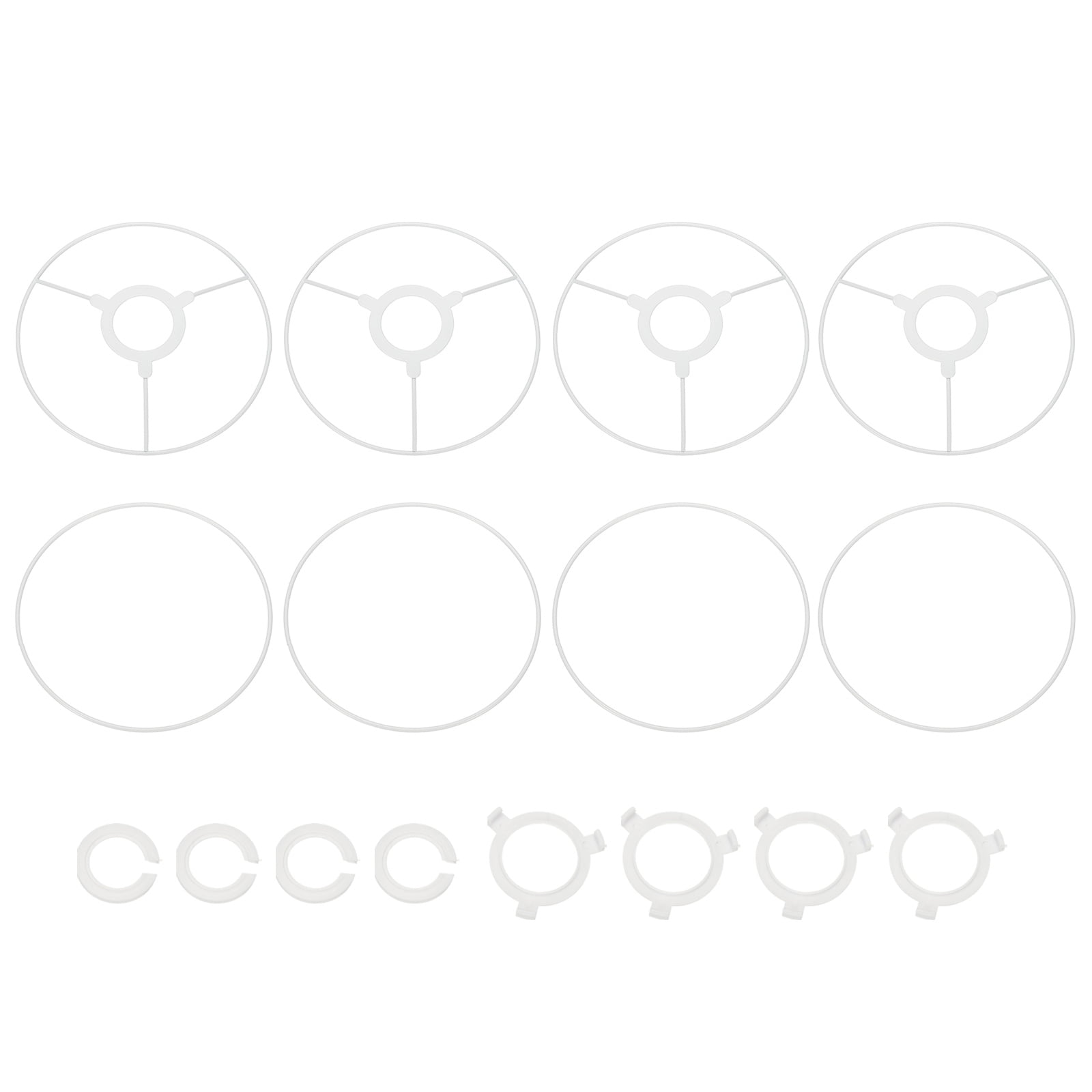 Uxcell 7 Inch Lamp Shade Ring, 4 Set Lamp Shade Frame with E27 to E26 ...