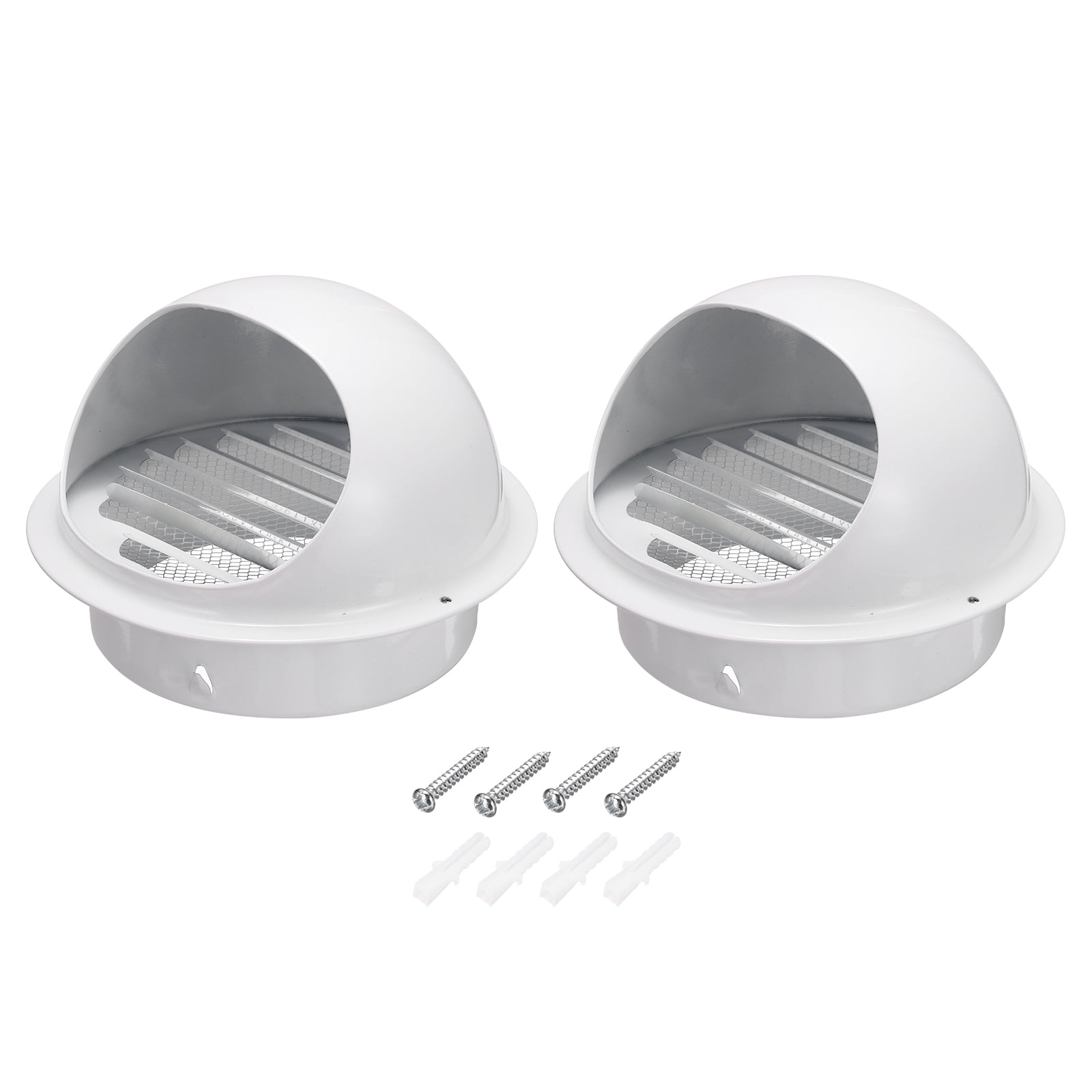 Uxcell Vent Round Cover, Exterior Wall Air Vent Louvered Soffit Vent ...