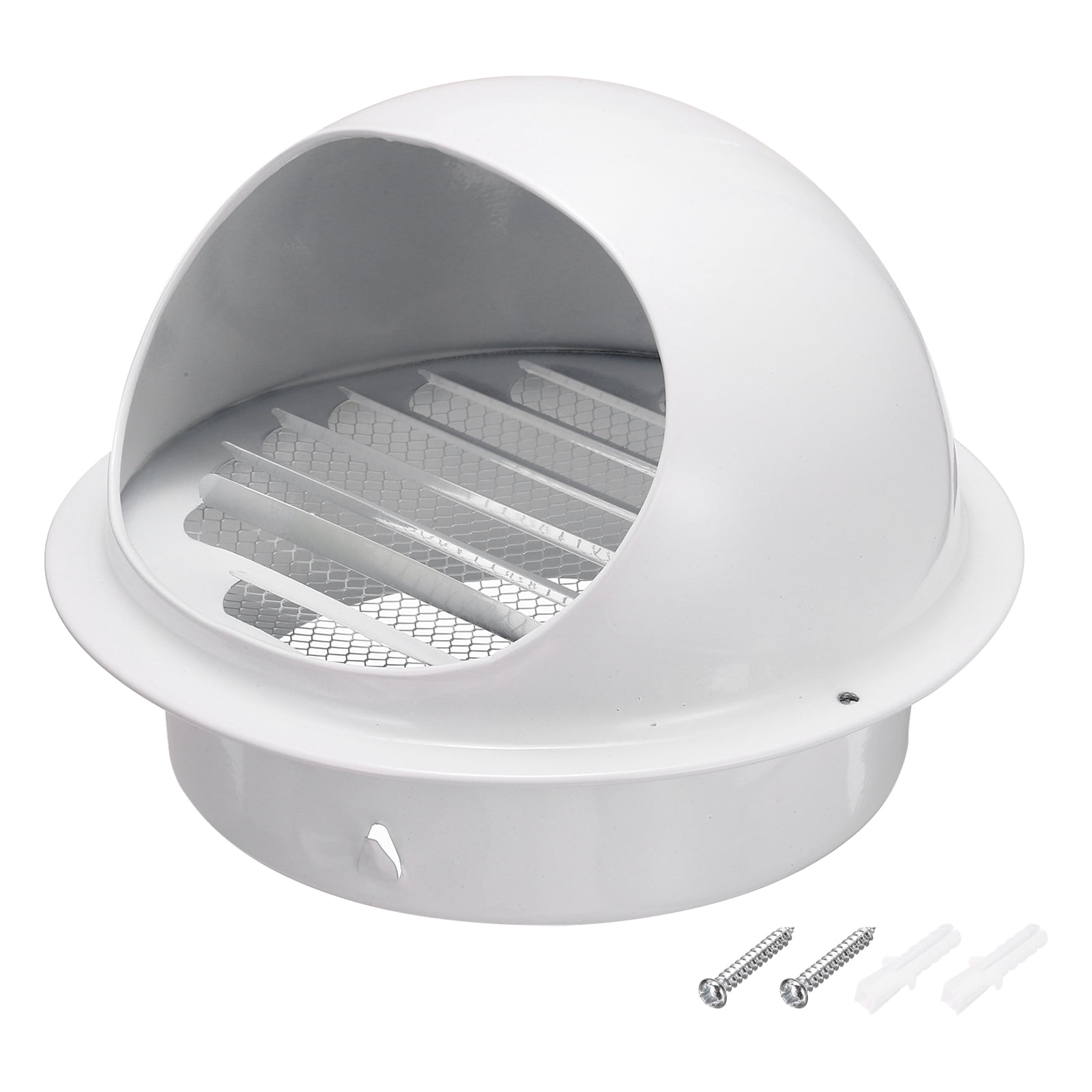 Uxcell Vent Round Cover, Exterior Wall Air Vent Louvered Soffit Vent ...