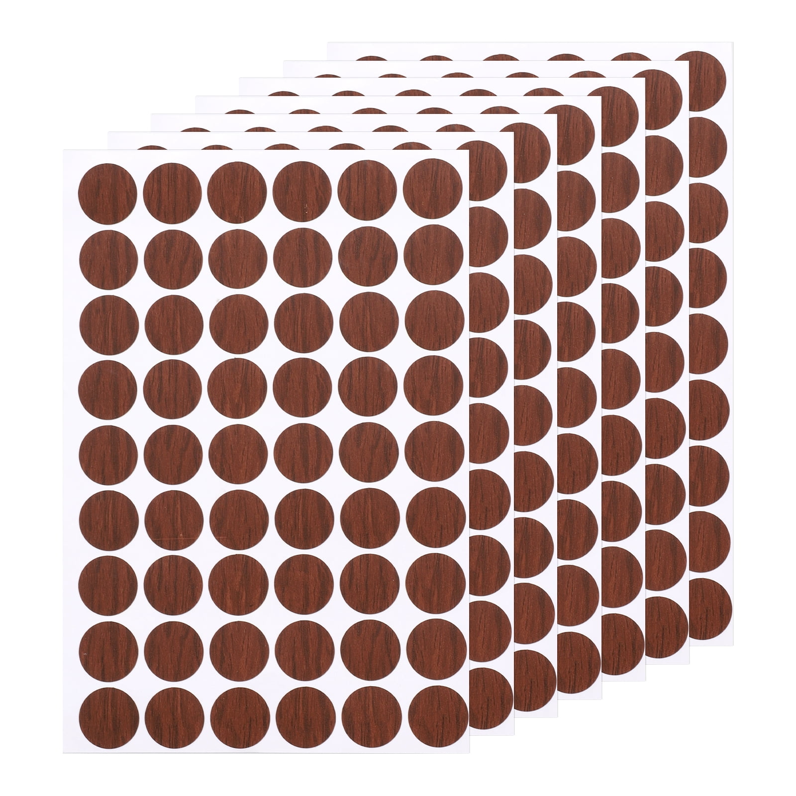 Uxcell 7 PCS Waterproof Self-Adhesive Screw Hole Sticker, 0.83" Wood ...