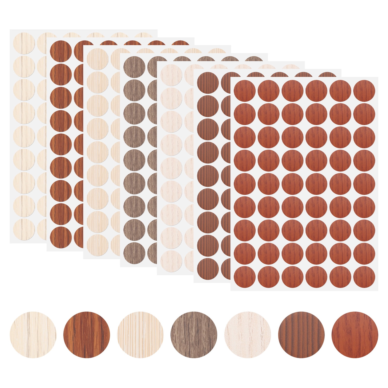 Uxcell 7 Sheets Screw Hole Sticker 21mm 54 in 1 Screw Stickers, 7 ...