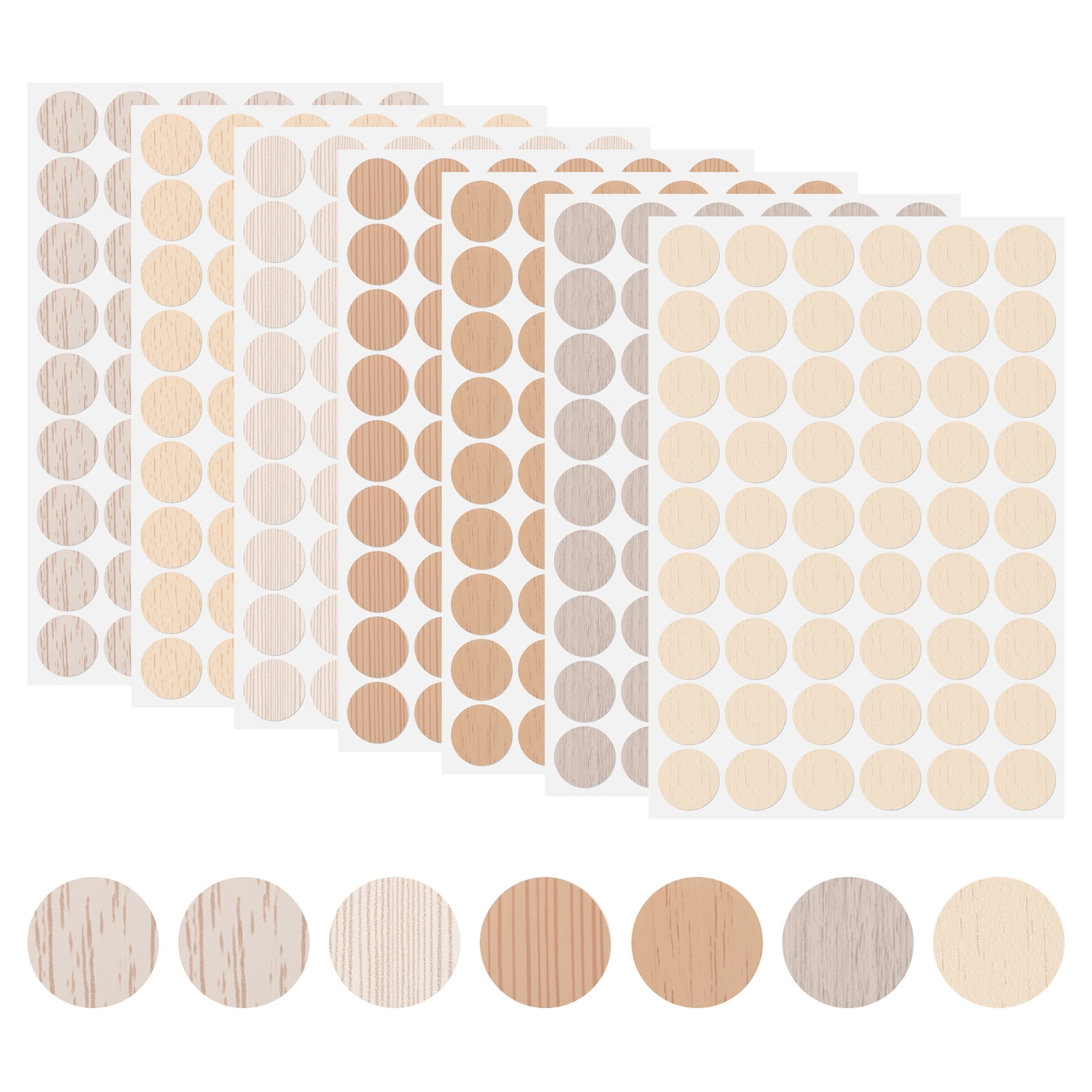 Uxcell 7 Sheets Screw Hole Stickers 21mm 54 in 1 Screw Caps, 7 Colors ...