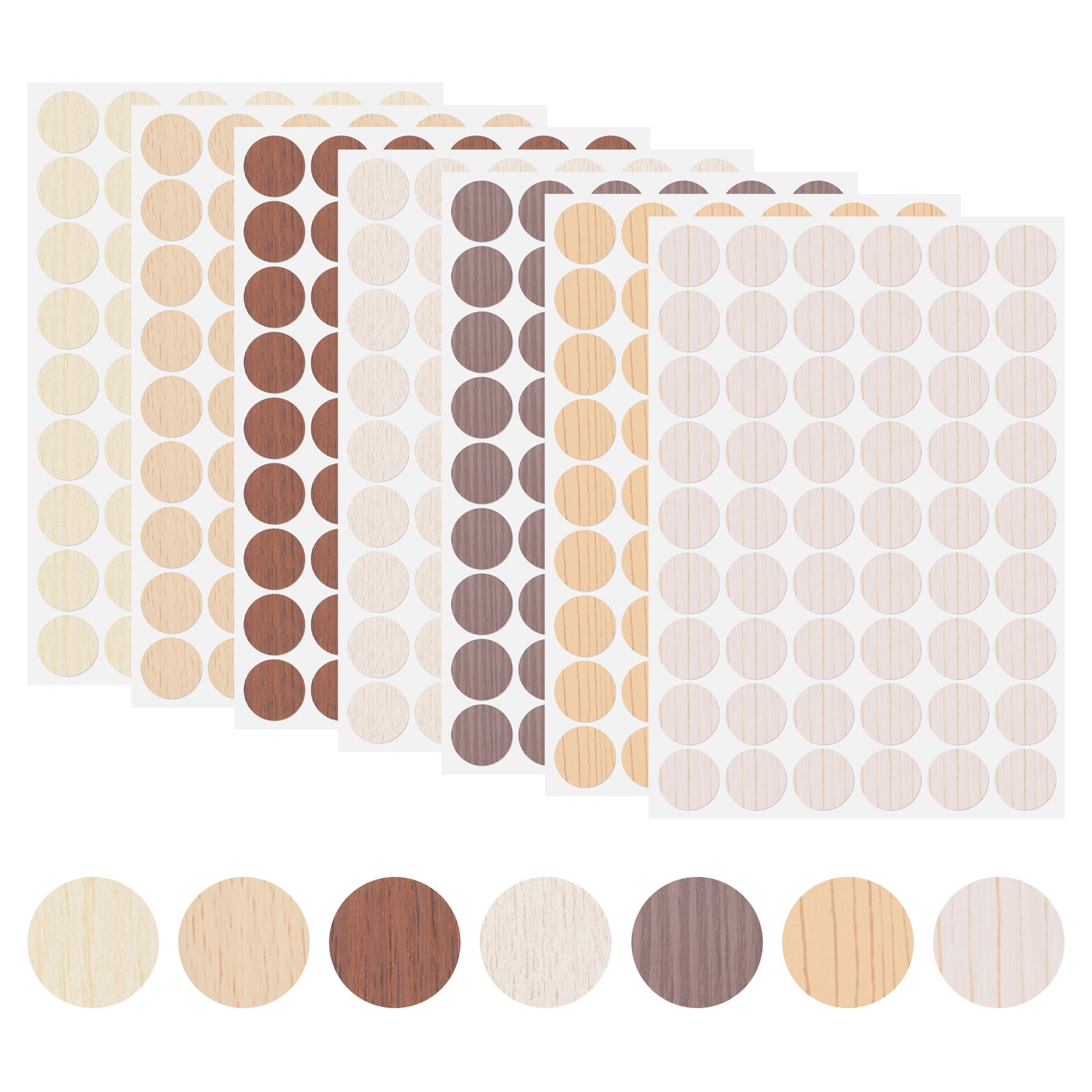 Uxcell 7 Sheets Screw Hole Stickers 21mm 54 in 1 Screw Stickers, 7 ...