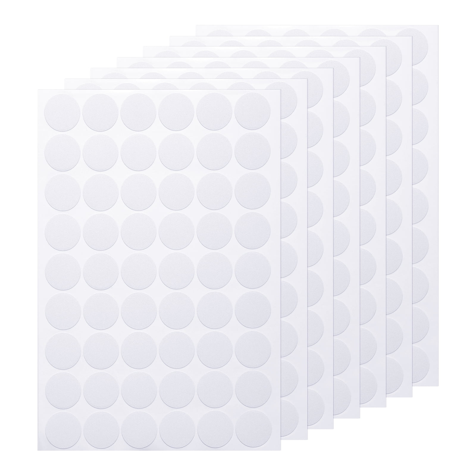 Uxcell 7 Sheets Self-Adhesive Screw Hole Sticker, 0.83" Creamy White ...