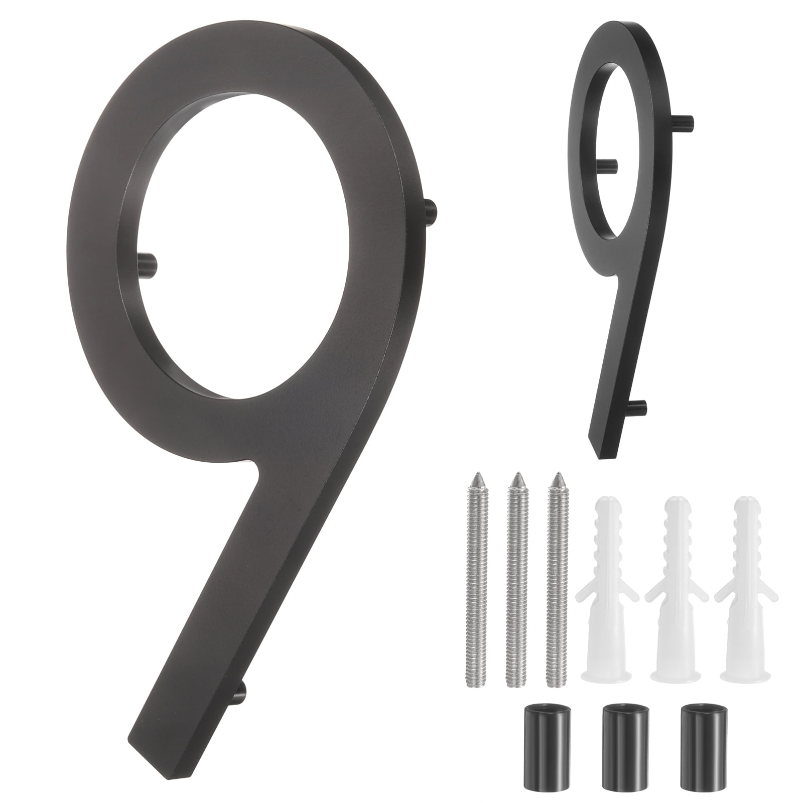 Uxcell 7" Solid Aluminum Floating House Numbers for Outside Address ...