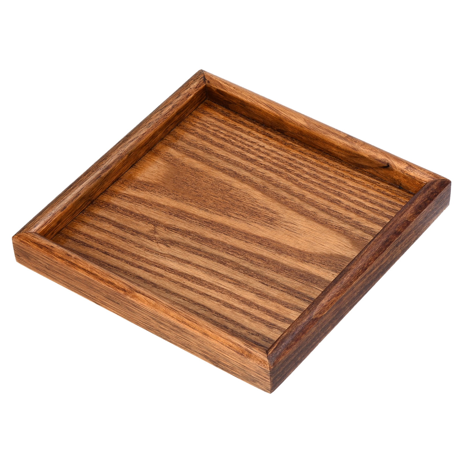 Uxcell 7" Square Wood Serving Tray Decorative Platter Home Kitchen ...