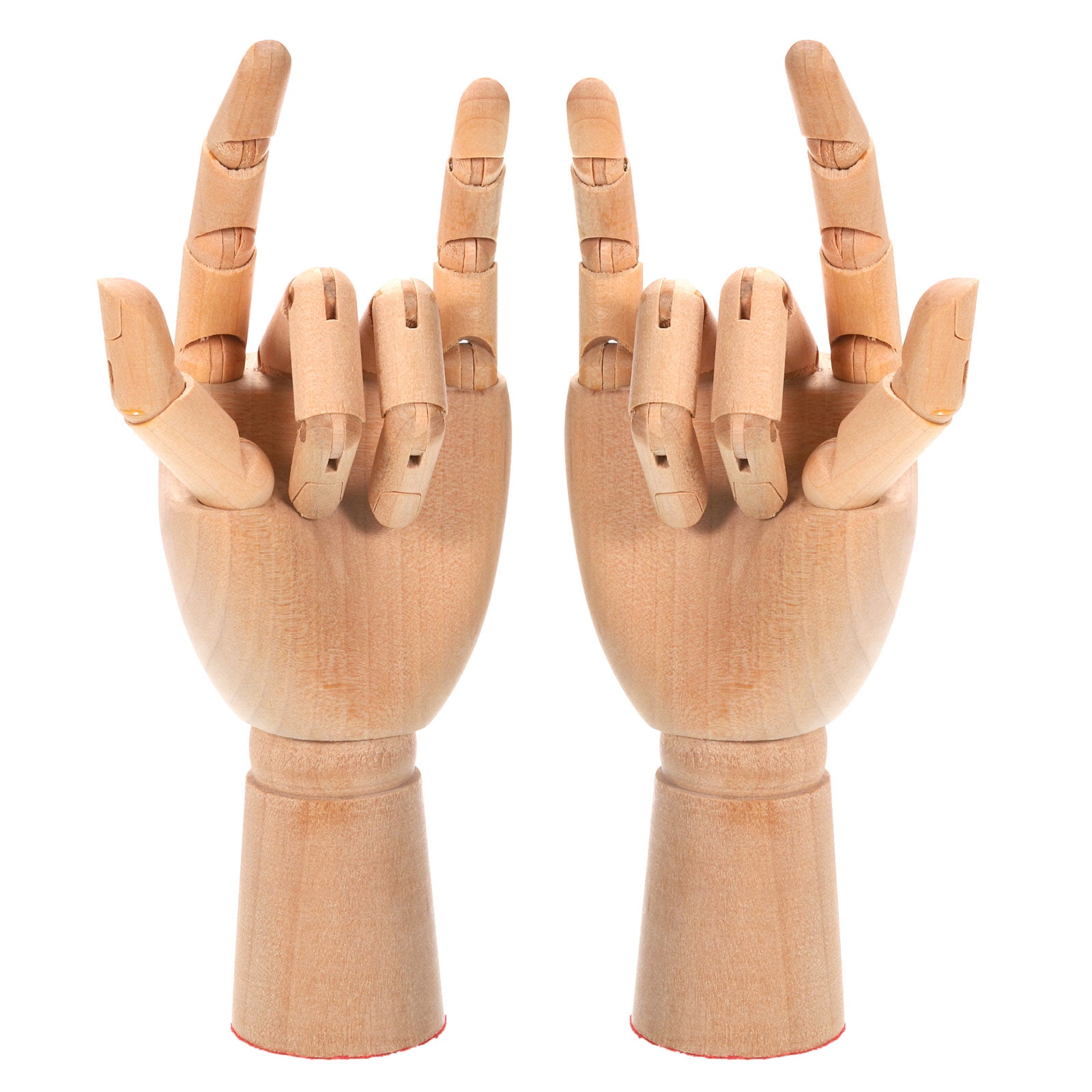 Uxcell 7" Wooden Hand Model, Artist Mannequin Right and Left Hand Model ...