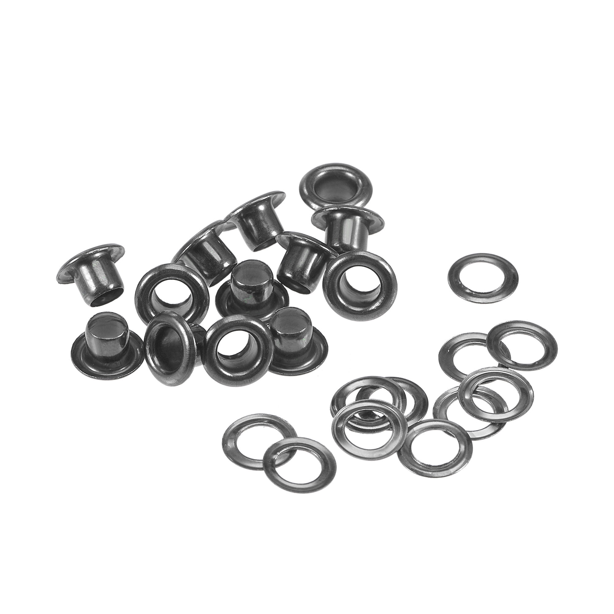 Uxcell 7 x 3.5 x 4mm Copper Grommets Eyelets with Washers Chrome Plated ...