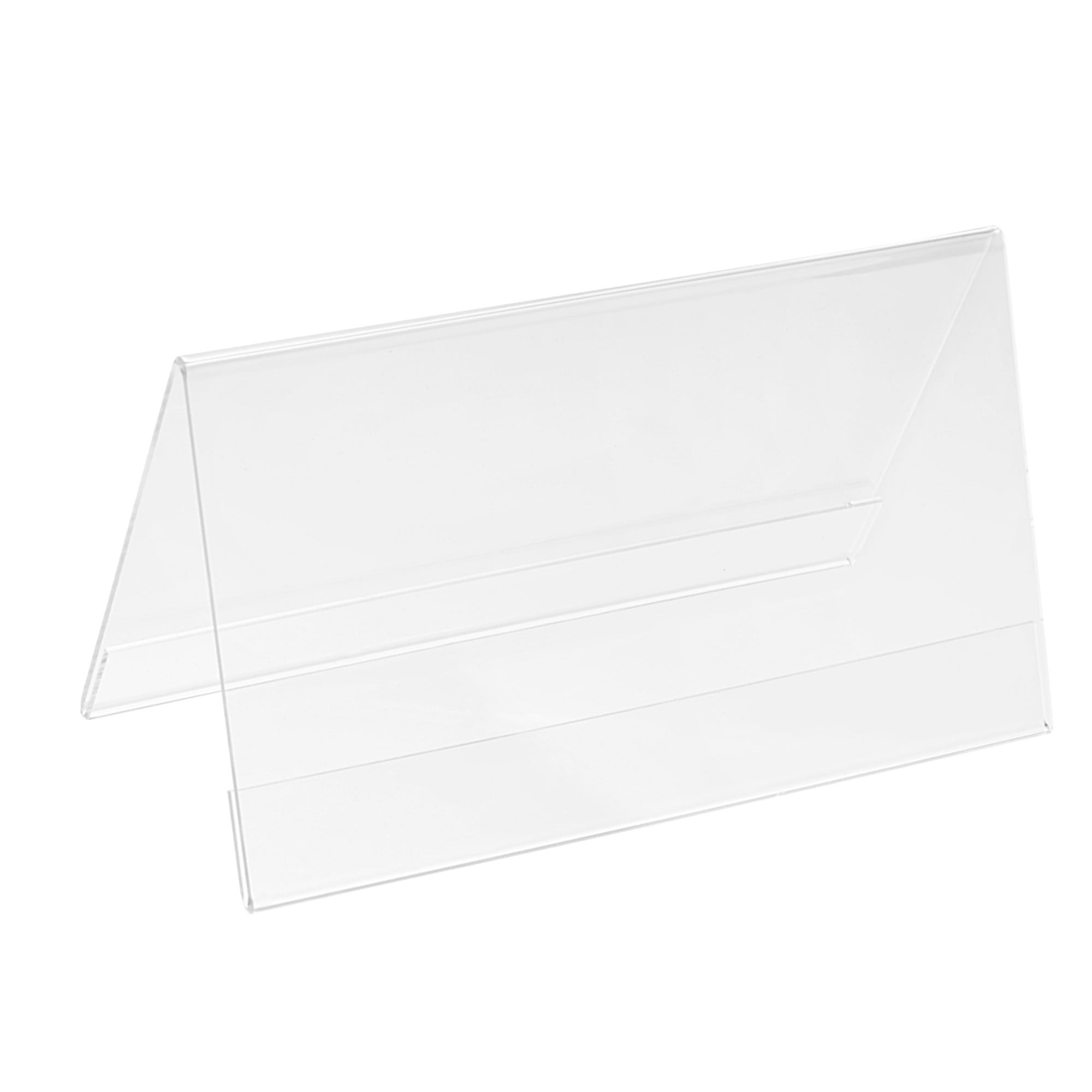 Uxcell 7 x 3.9inch Acrylic Desk Nameplate Holders,5Pcs Transparent Name ...
