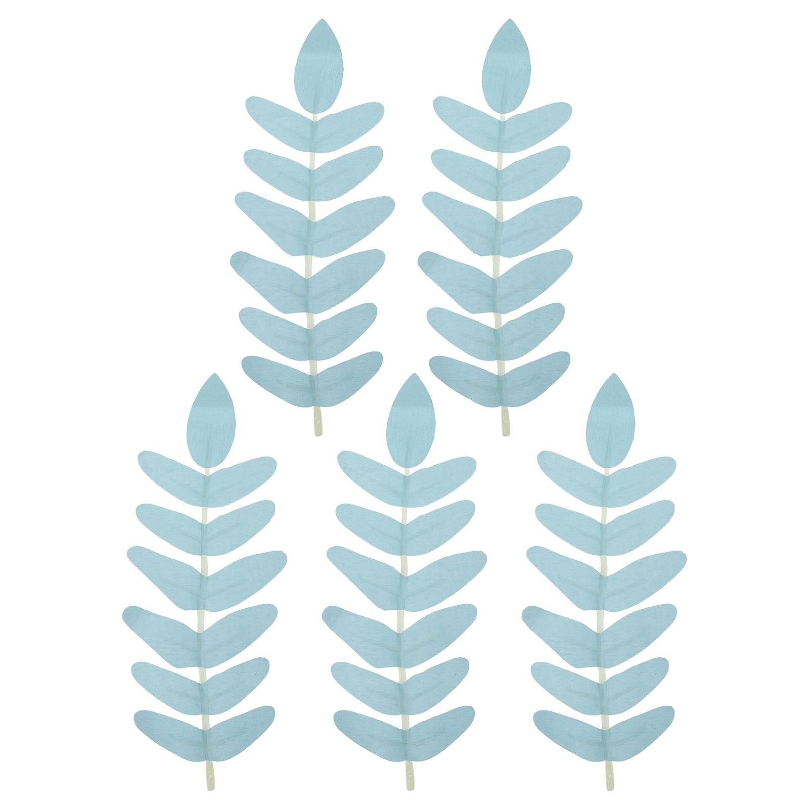 Uxcell 7"x3" Artificial Green Leaves Fake Shrubs Leaves Faux Silk ...