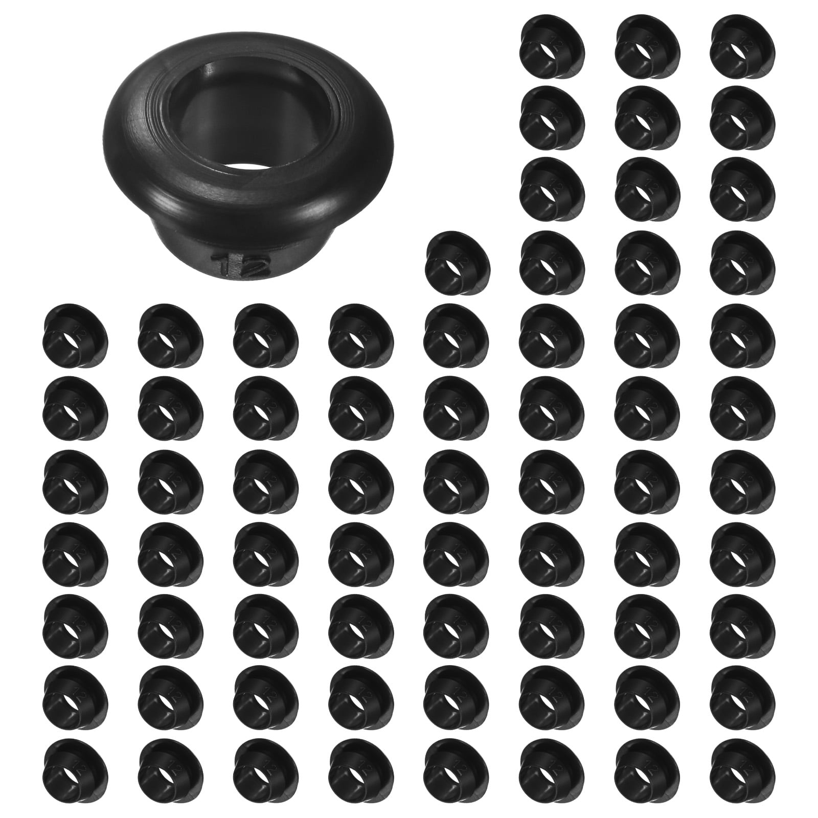 Uxcell 70-Pack Cable Railing Rubber Grommets, 12mm Drill Hole 10mm ID ...